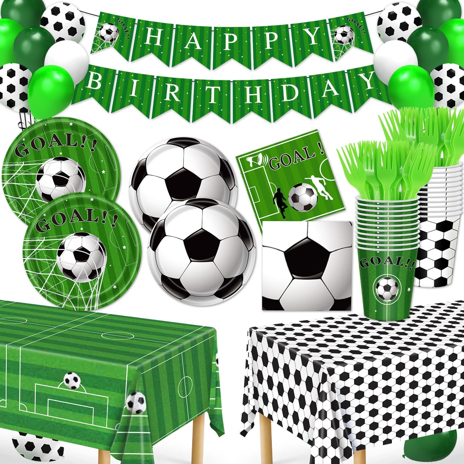Amazon.com: Yetene Serves 24 Guests Soccer Party Favors Party Supplies ...