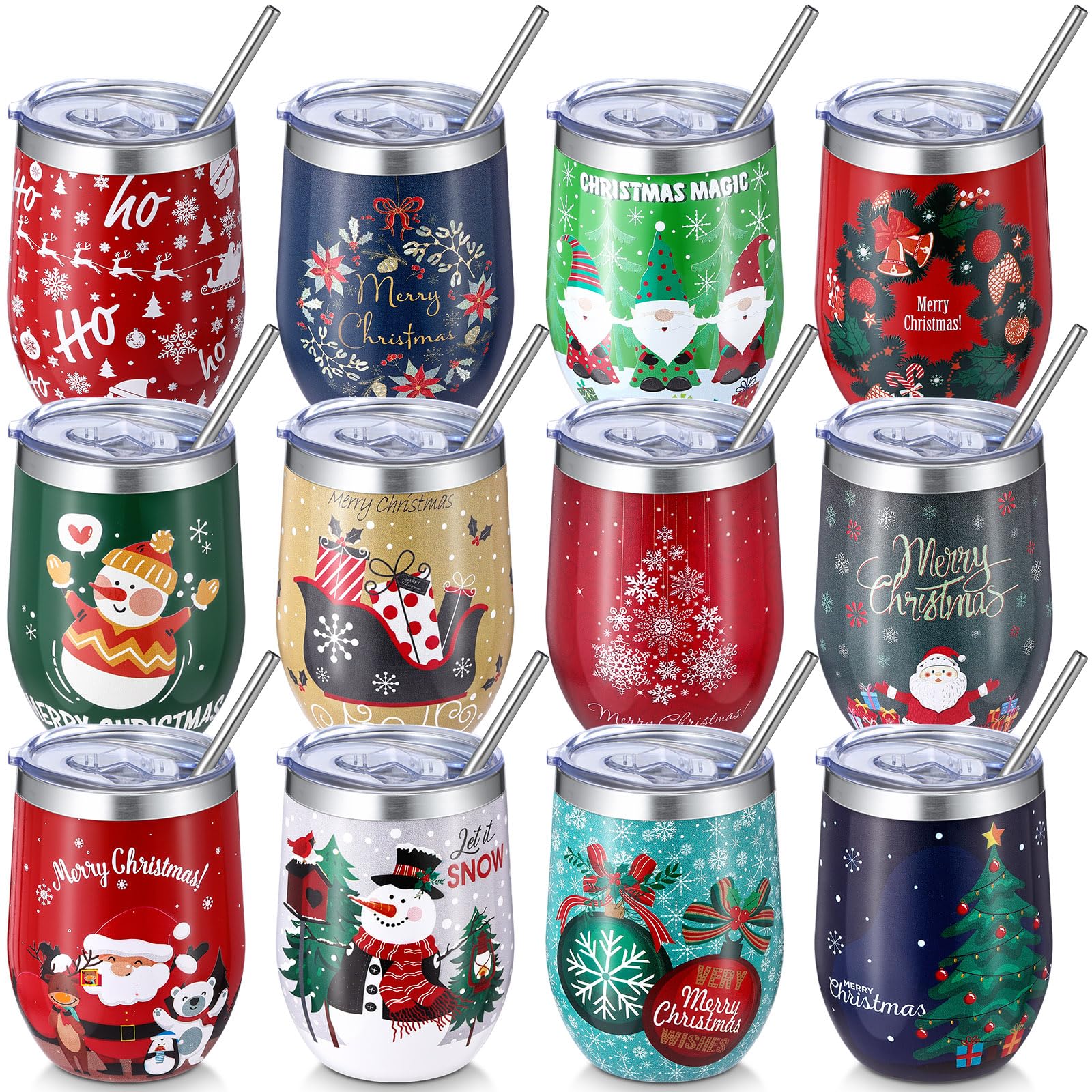 Snapklik.com : Sliner 12 Pack Christmas Tumbler Bulk