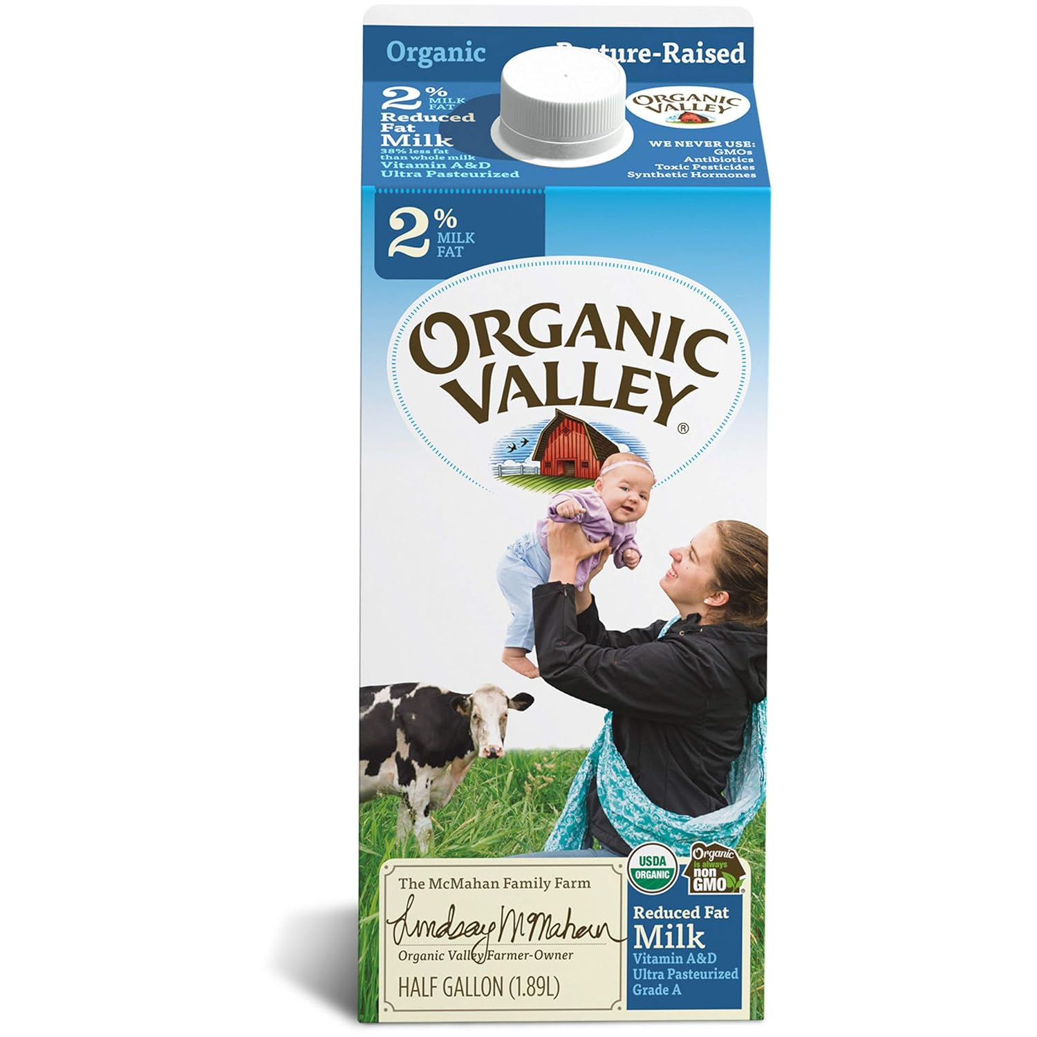 Amazon.com: Organic Valley 2% Reduced Fat Milk, Pasture Raised, 64 fl ...