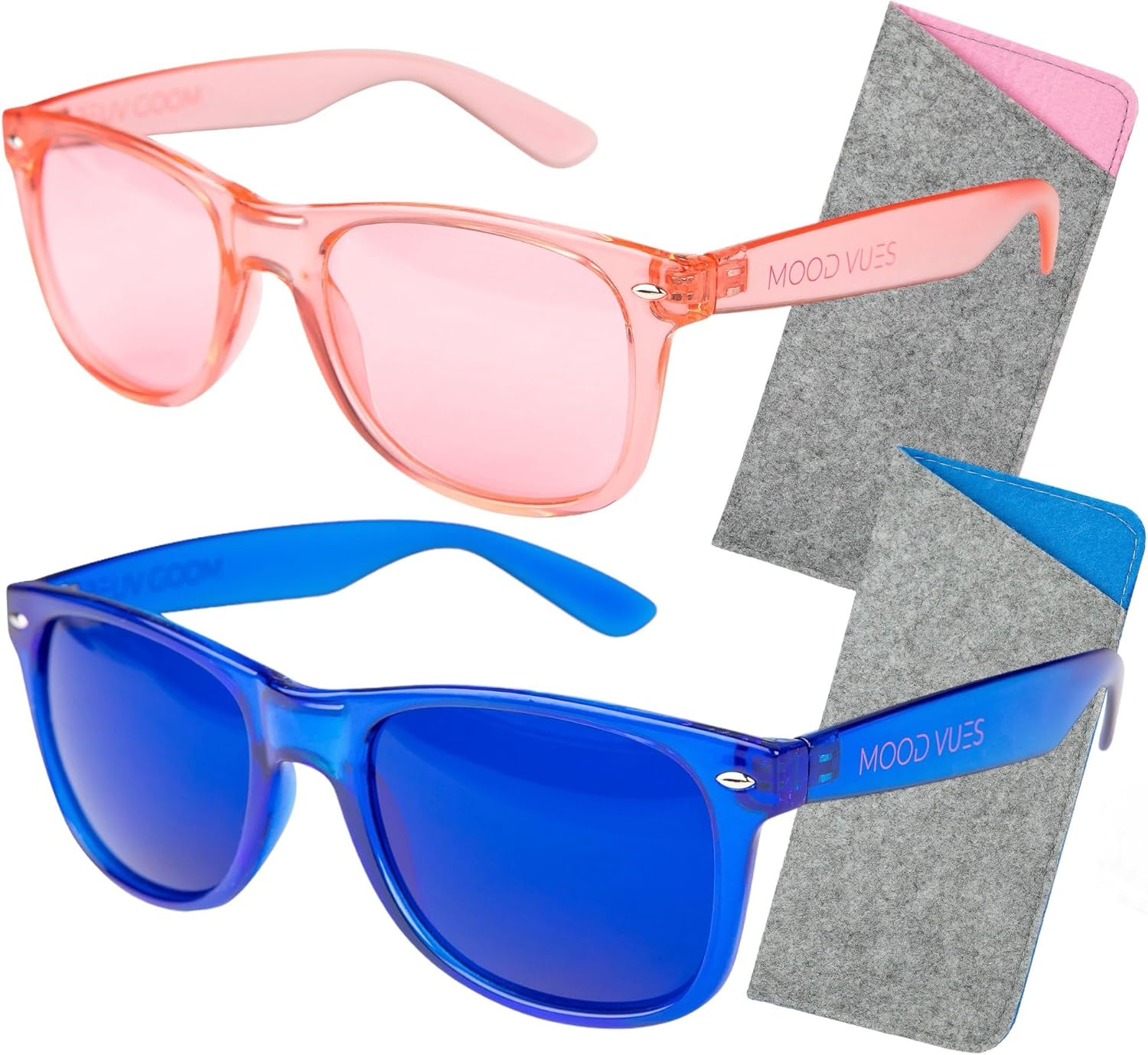 Amazon.com: MOODVUES Color Therapy Glasses with Matching Case - Eyewear ...