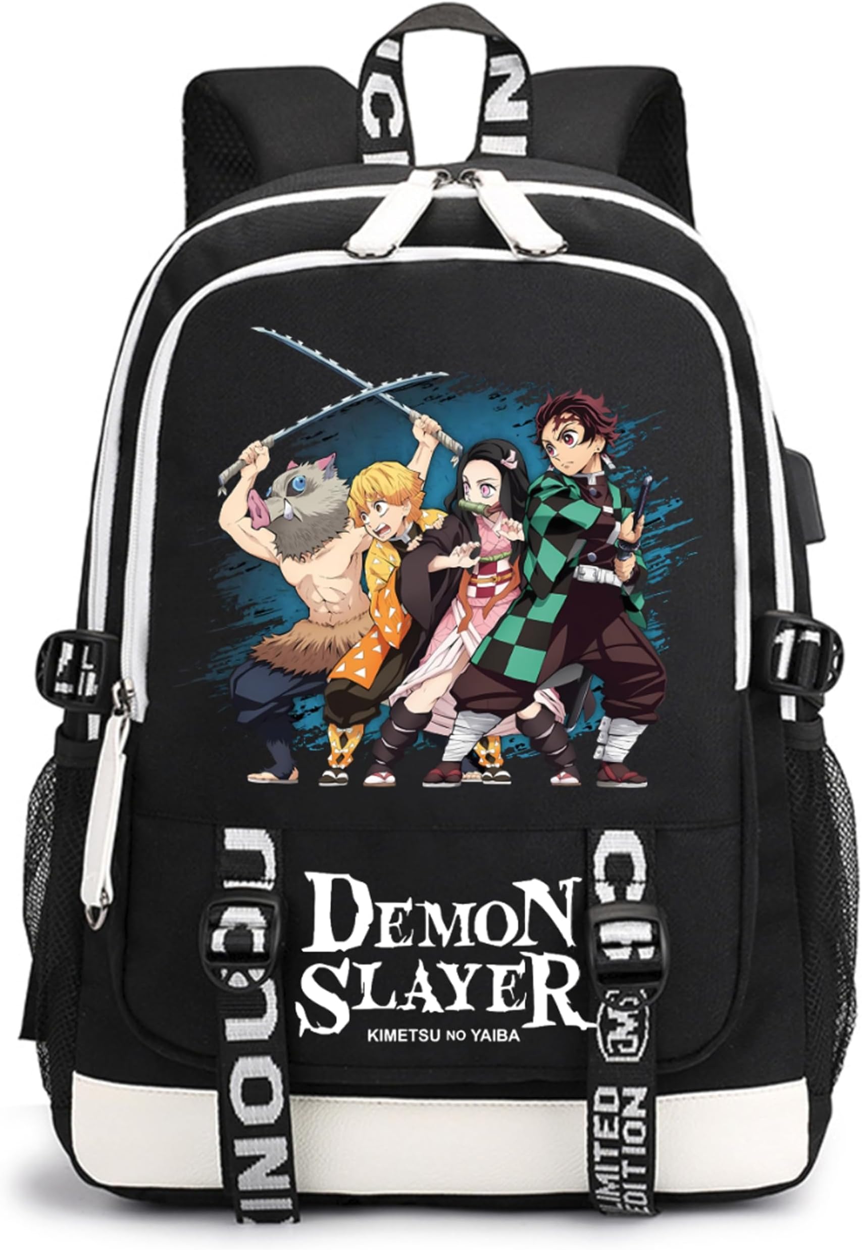 Amazon.com: Bioworld Demon Slayer Tanjiro Checkered Backpack : Clothing ...