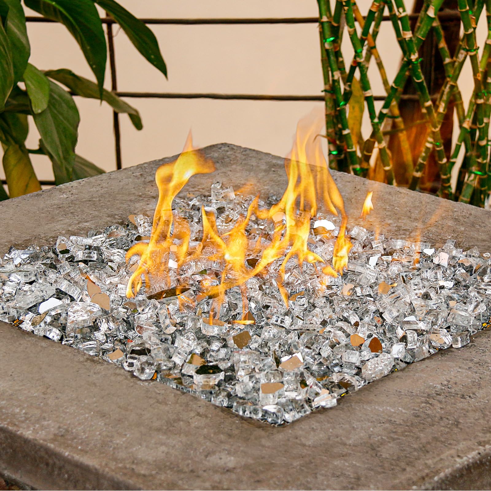 Snapklik.com : Hisencn Fire Glass 1/2 Inch - Ultra White Reflective ...