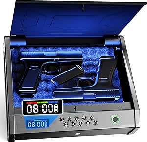 HOLEWOR Gun Safe, Biometric Gun Safes Fingerprint Quick Access Pistol ...