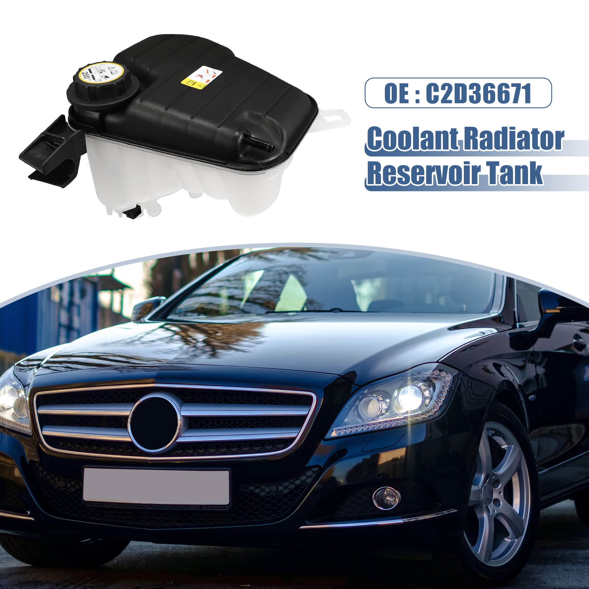 X AUTOHAUX 1 Set Coolant Radiator Reservoir Tank C2D36671 Coolant ...