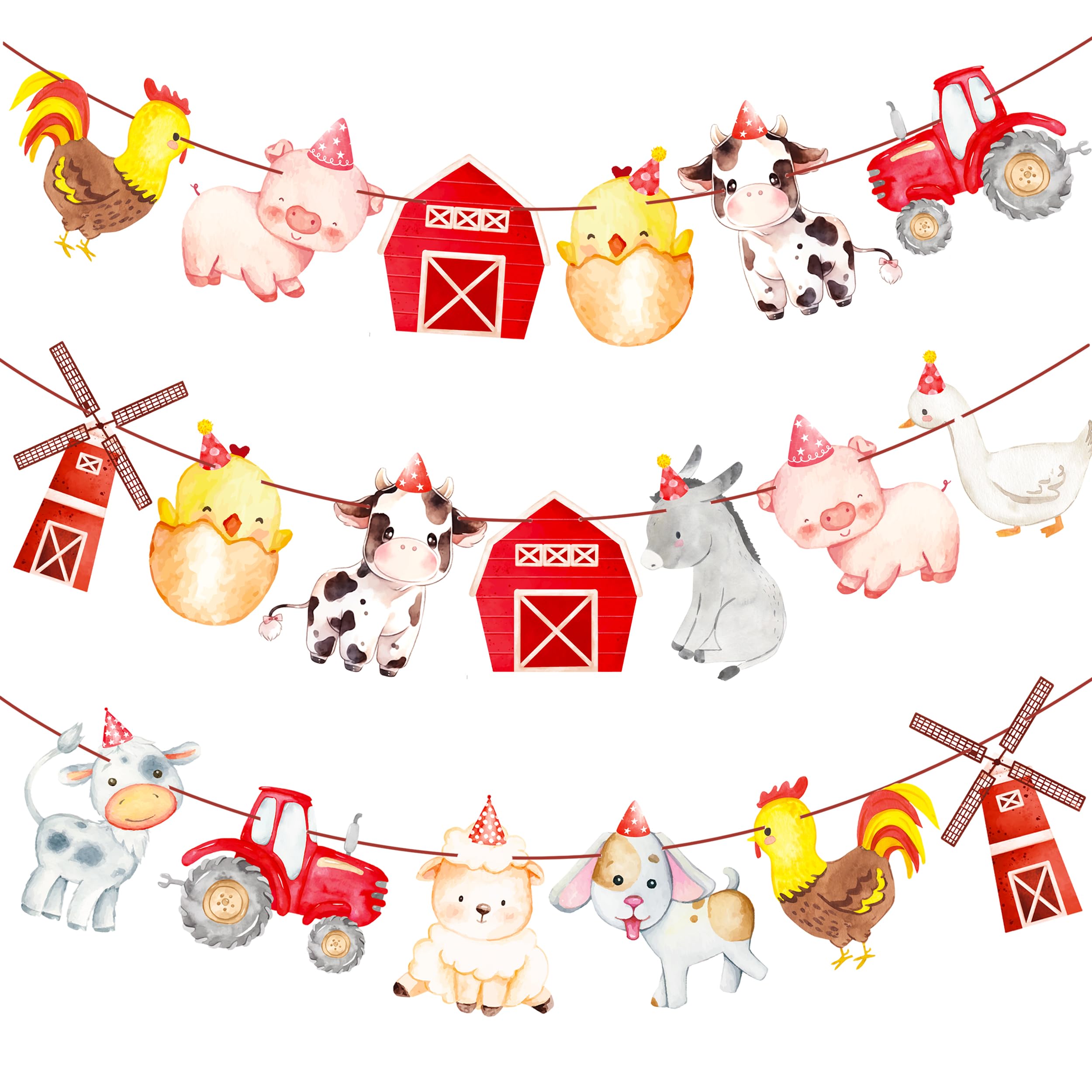 Amazon.com: Farm Animal Banners Farm Party Banners Farm Theme Birthday ...
