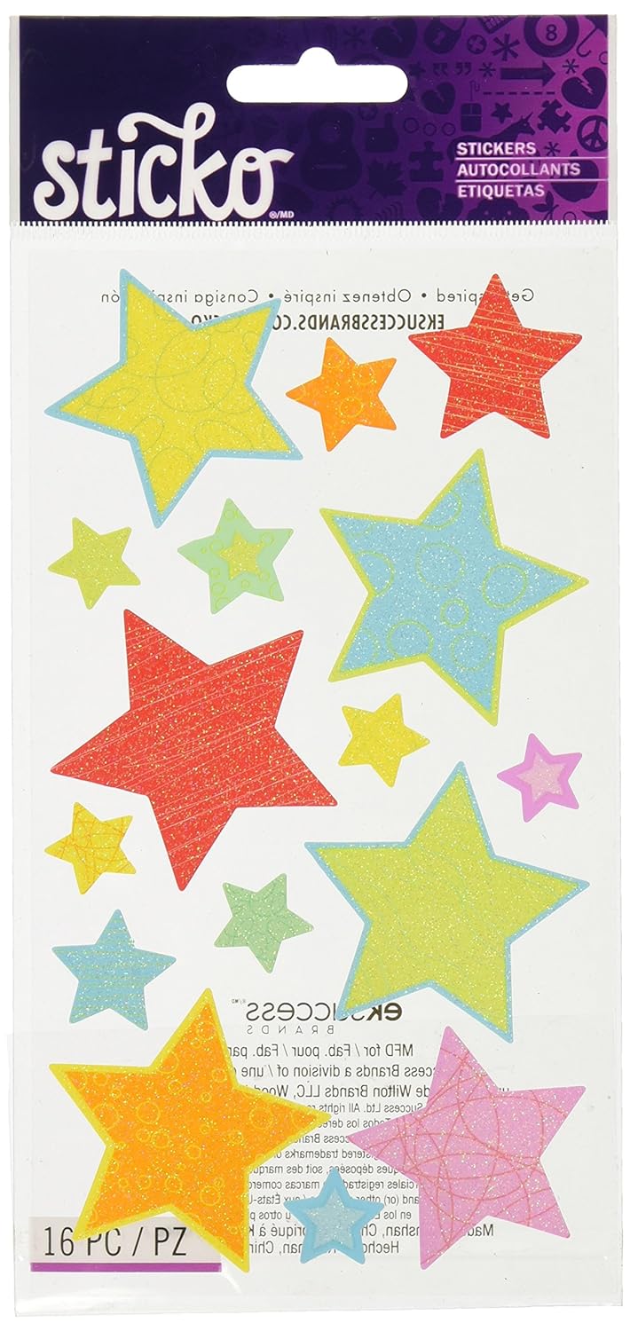 Sticko Classic Stickers-Primary Stars : Amazon.in: Office Products