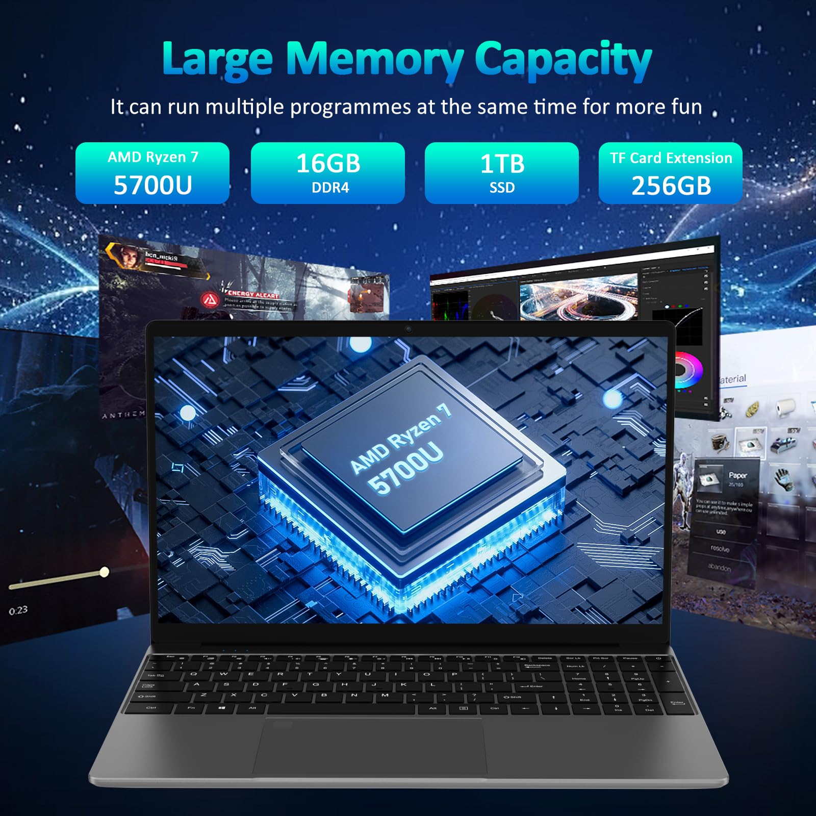 Snapklik.com : Molegar 15.6" Laptop Computer,Metal Shell,Gaming Laptops