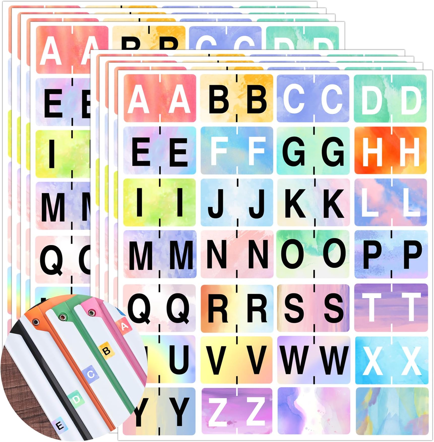Amazon.com : Alphabet A to Z 26 Letters Index File Folder Labels ...