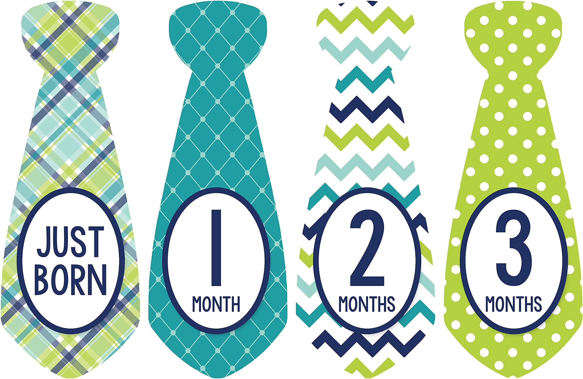 Amazon.com: Months in Motion Baby Monthly Necktie Stickers - Baby ...