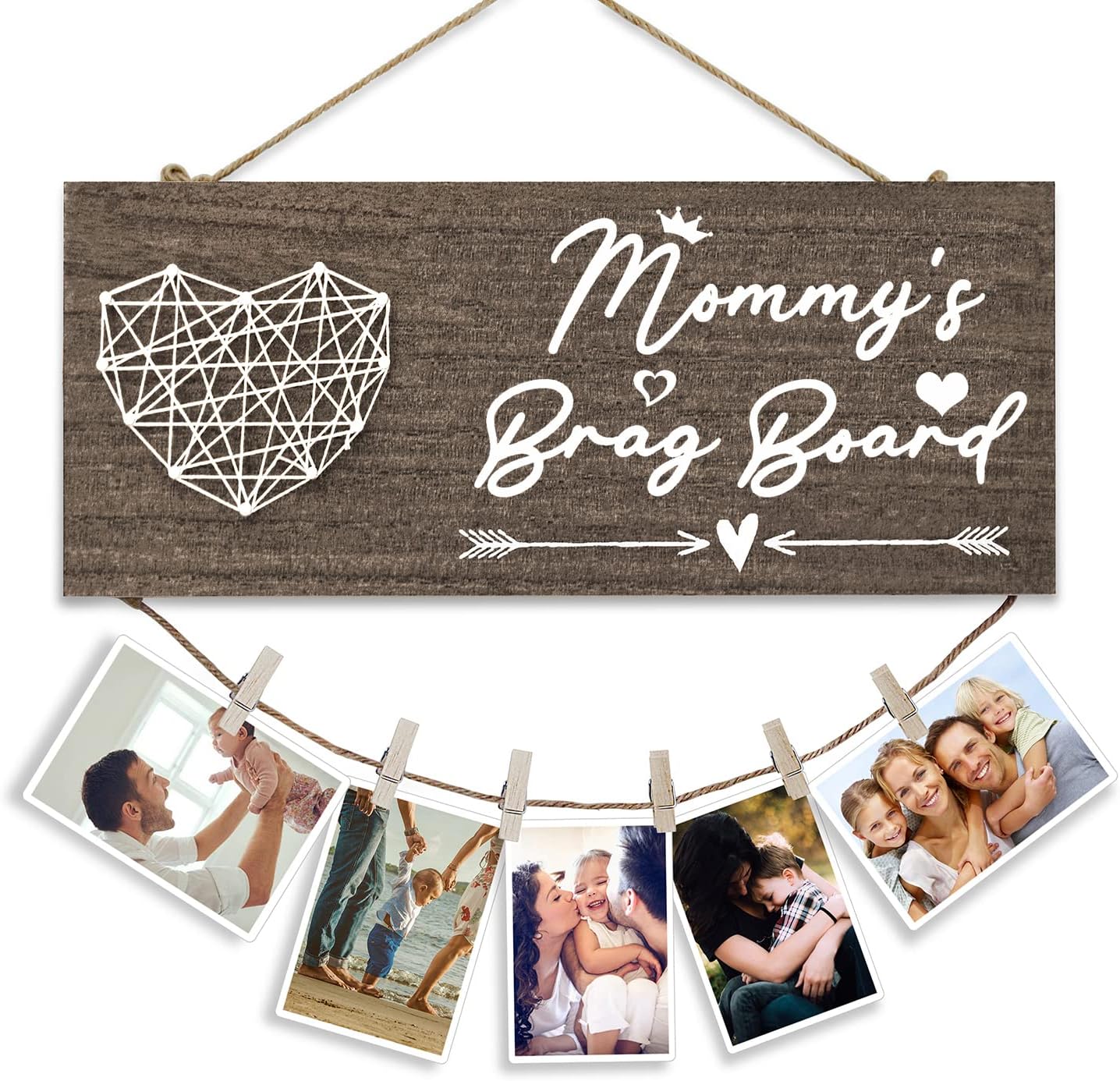 Amazon.com - JUFORLFY Picture Frame, Mommy's Brag Board, Wood, 13.4 x 5 ...