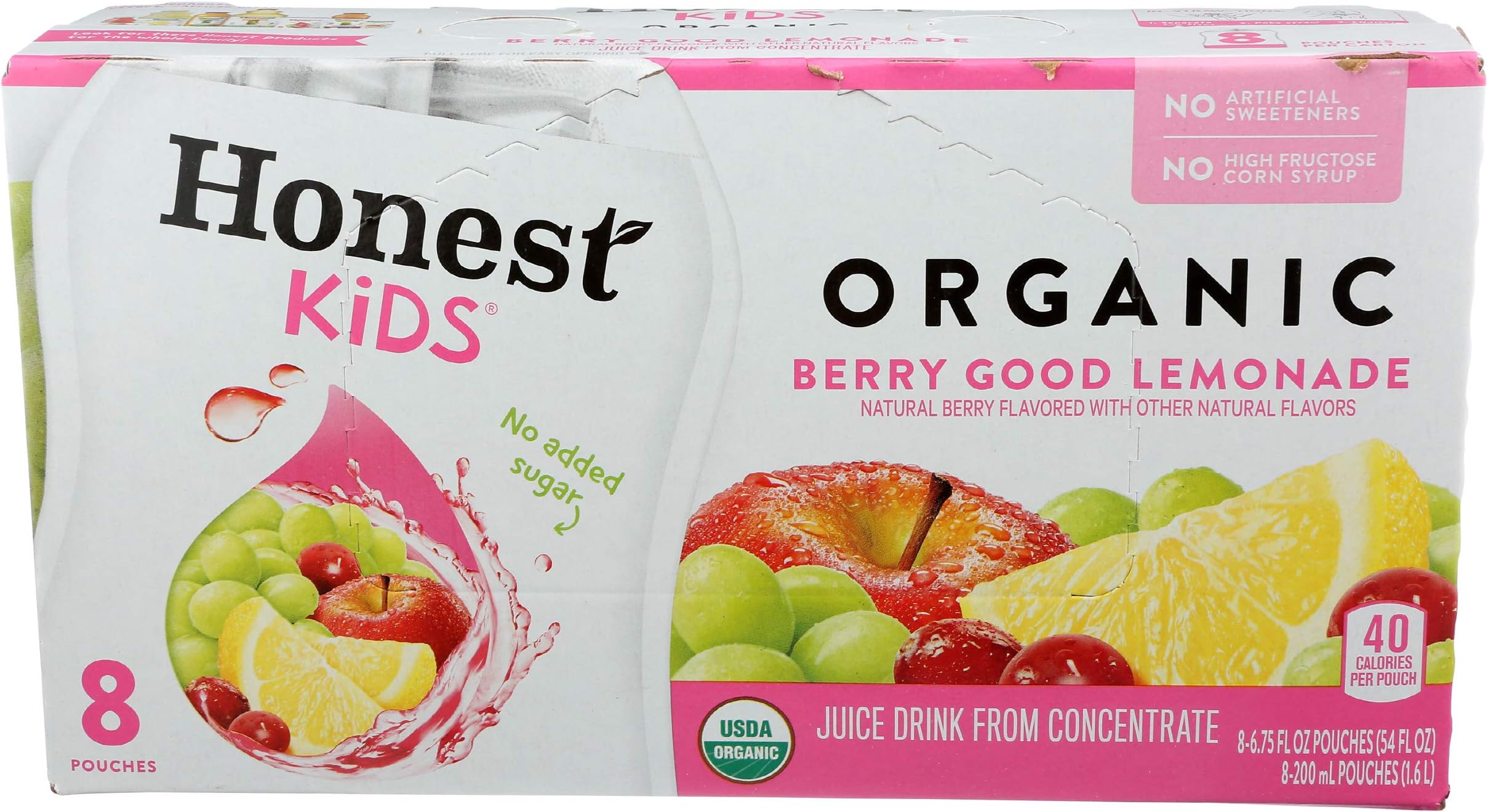 Amazon.com : Honest Kids Organic Berry Good Lemonade, 6.76 Fl Oz (Pack ...