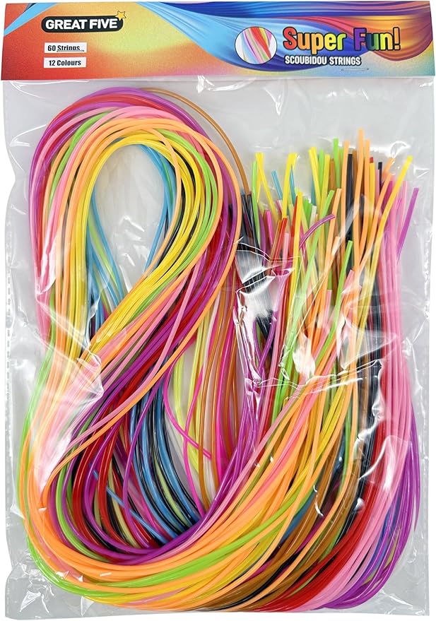 Great Five 60 Scoubidou Strings Plastic Lacing Strings Craft Gimp ...