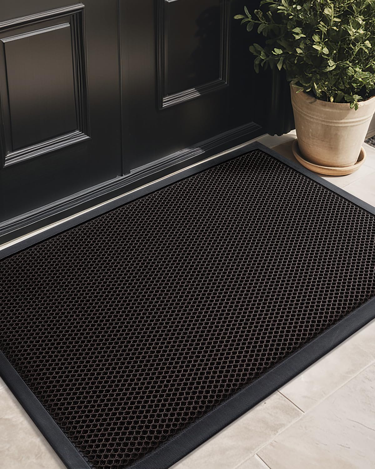 Amazon.com: Color&Geometry Waterproof Outdoor Mat Heavy Duty Rubber ...
