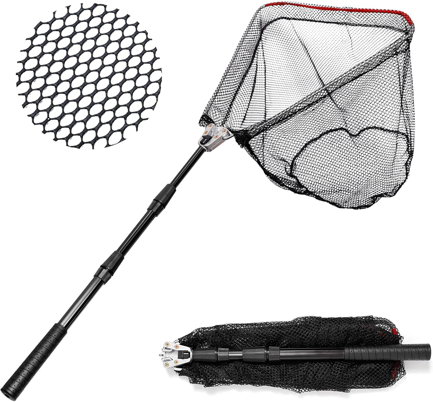 Fishing Net Fishing Landing Net Foldable Collapsible Telescopic Pole ...