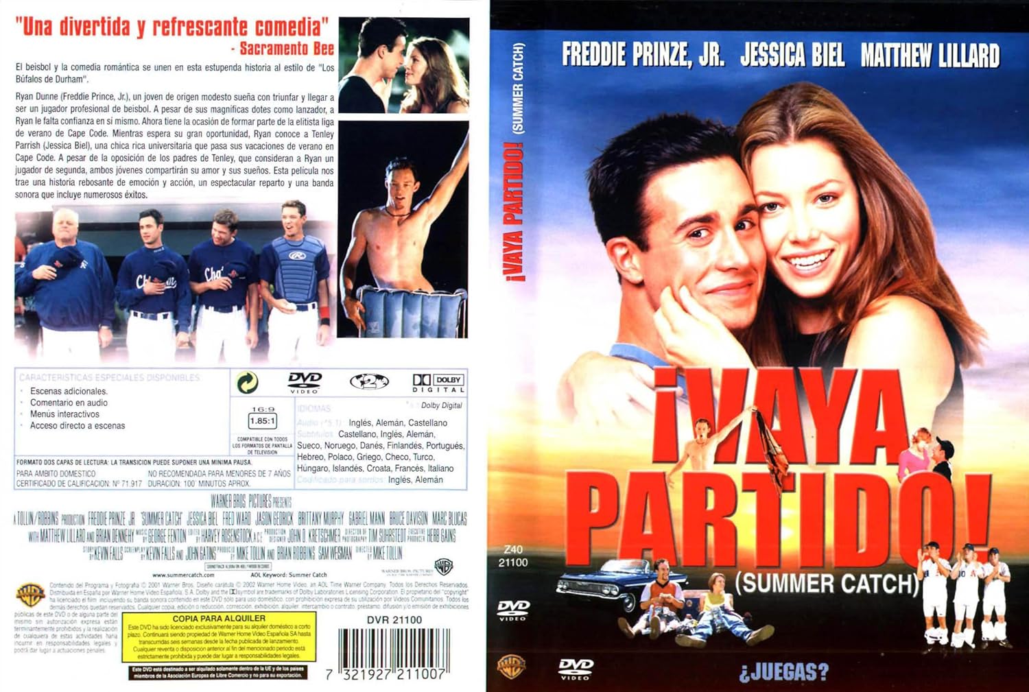 Vaya Partido (Summer Catch) [DVD]: Amazon.es: Freddie Prinze Jr ...