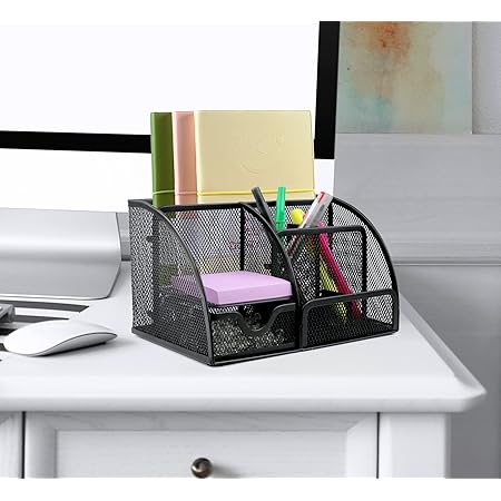 Amazon.com : Greenco Mesh Office Supplies Desk Organizer Caddy, 6 ...