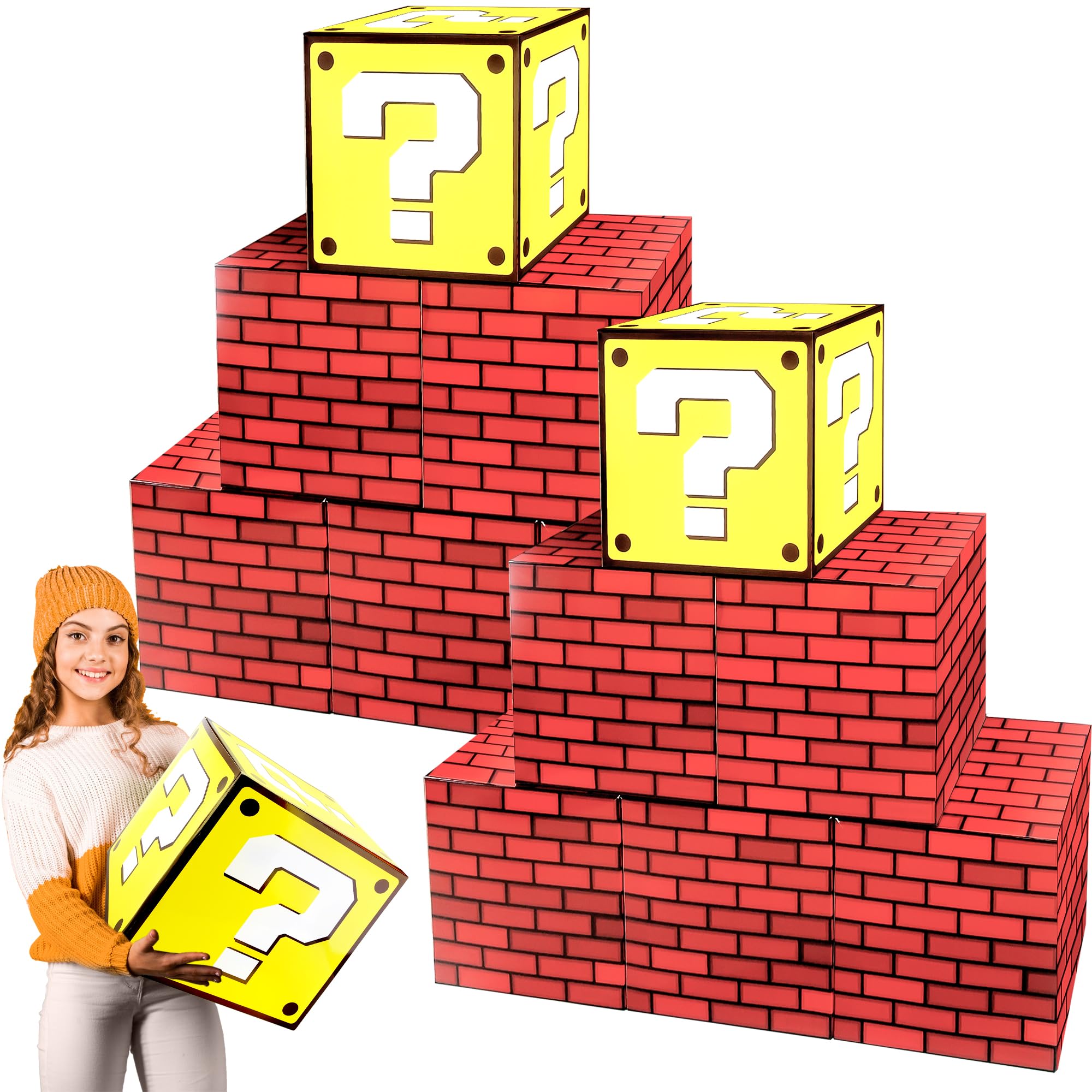 Amazon.com: Swakuta 12 Pack Video Game Brick Boxes 12'' x 12'' Mystery ...