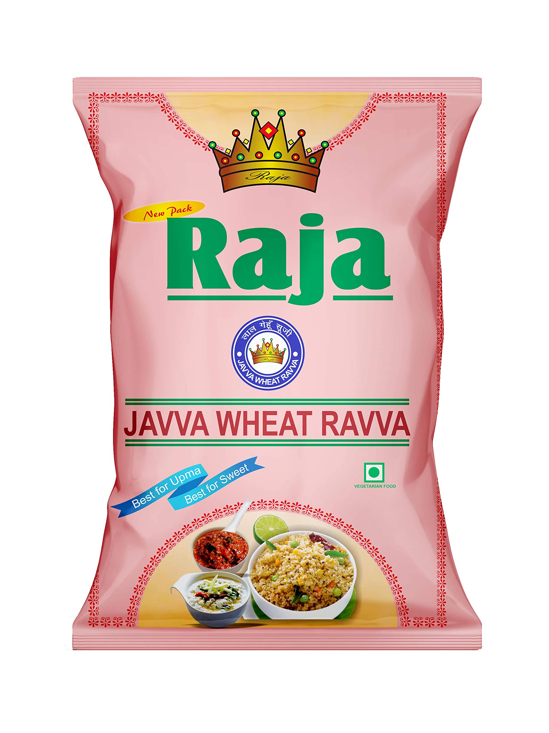 Raja Javva Wheat Ravva 2kg (500 gm * Pack of 4) : Amazon.in: Grocery ...