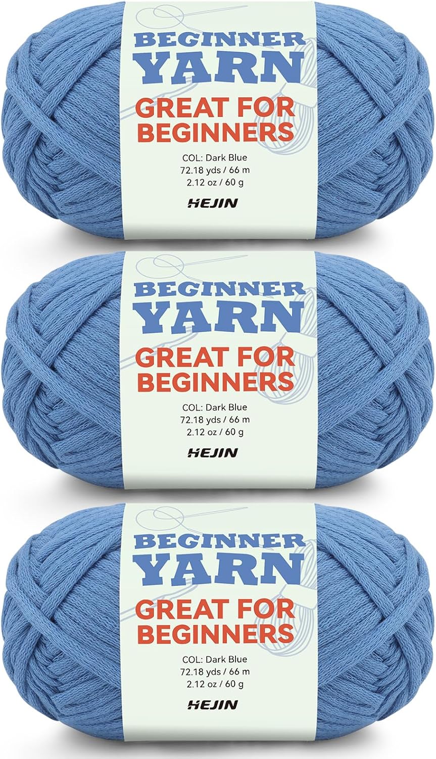 Amazon.com: 3x50g Dark Blue Yarn for Crocheting and Knitting;3x80m (87 ...