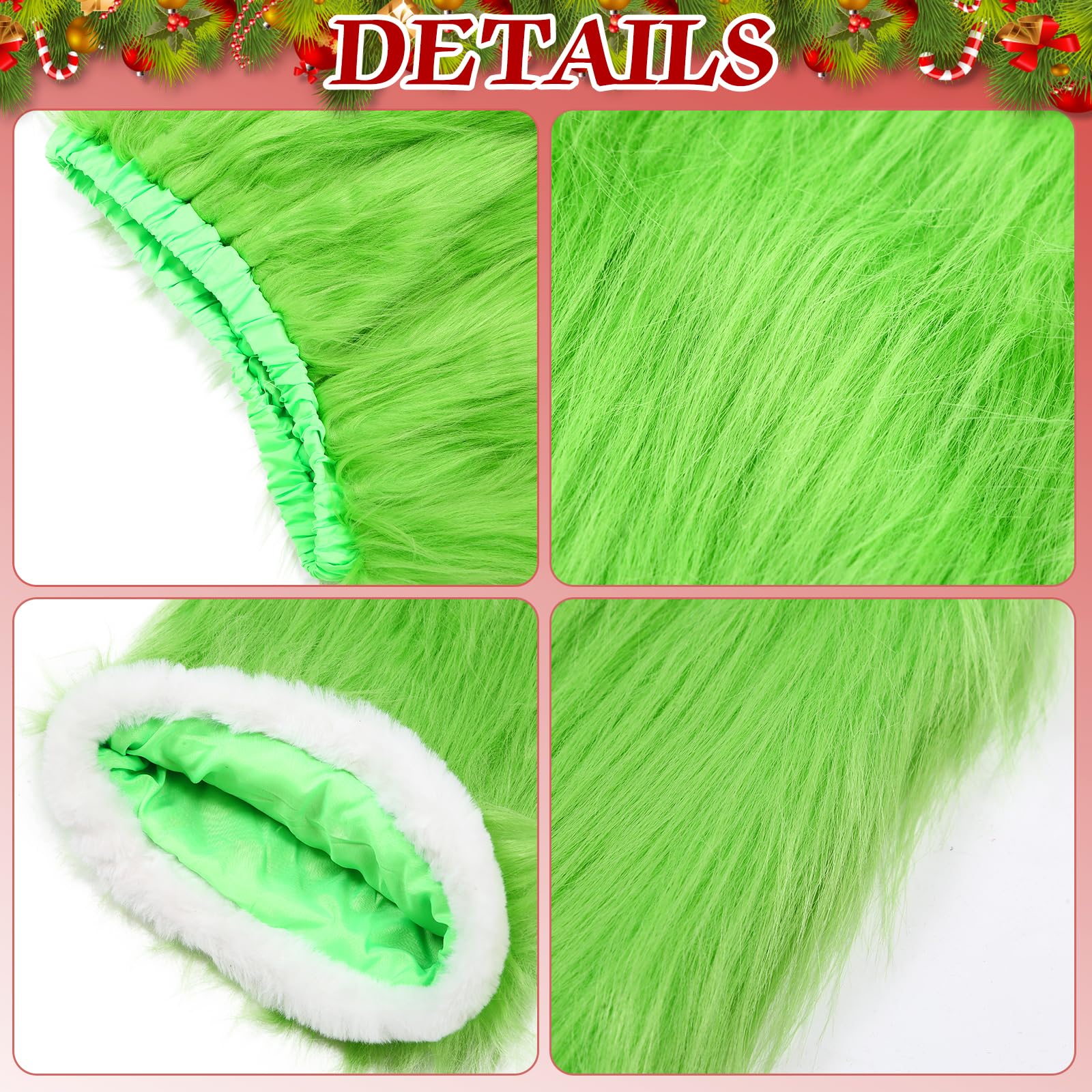 Snapklik.com : PrettyFirst Green Santa Costume Adult 8PCS, Christmas ...