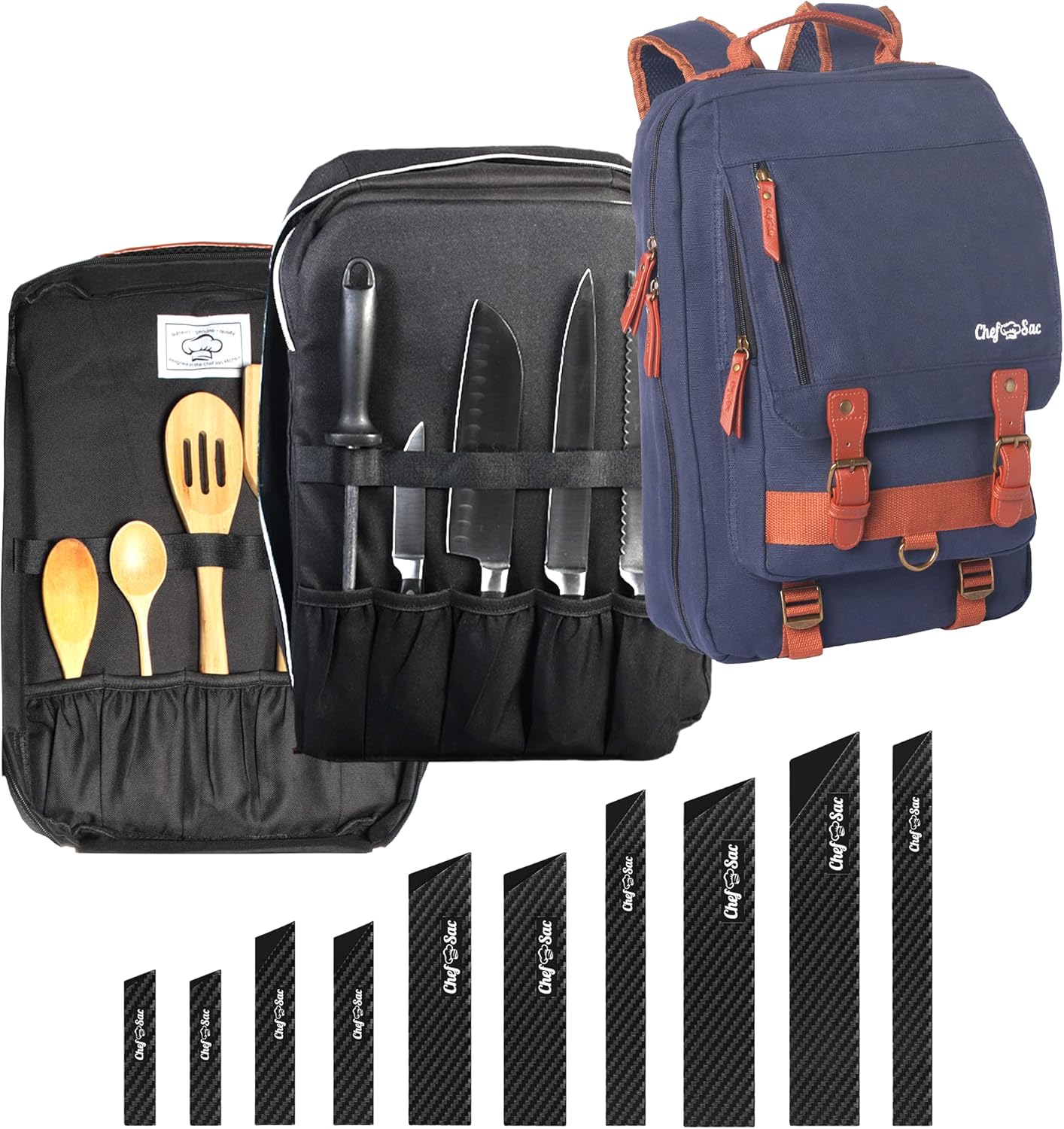 Amazon.com: Chef Sac Chef Knife Retro Backpack with 10-Pack Knife ...