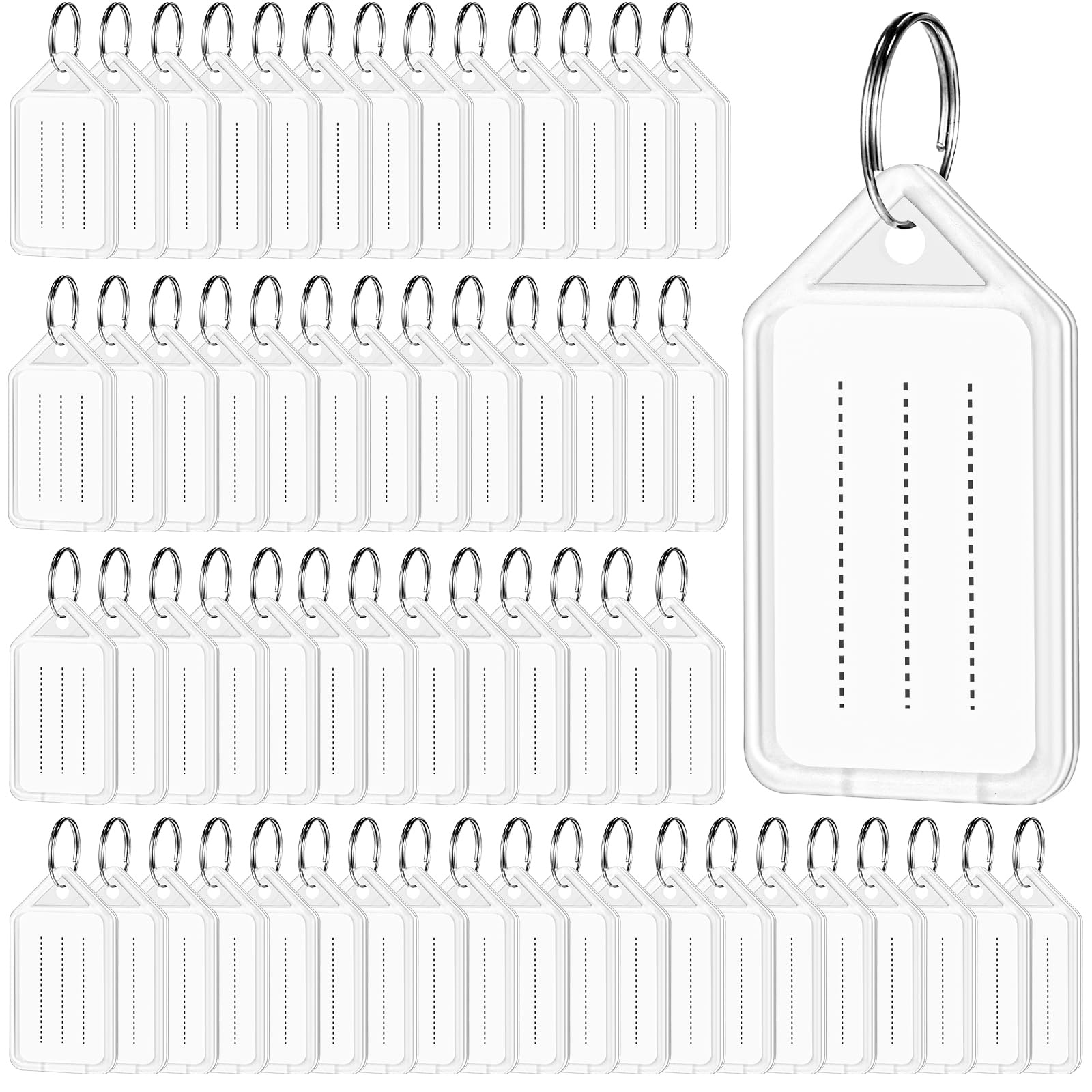 Amazon.com: Ireer 400 Pcs White Plastic Key Tags Key Tags with Labels ...