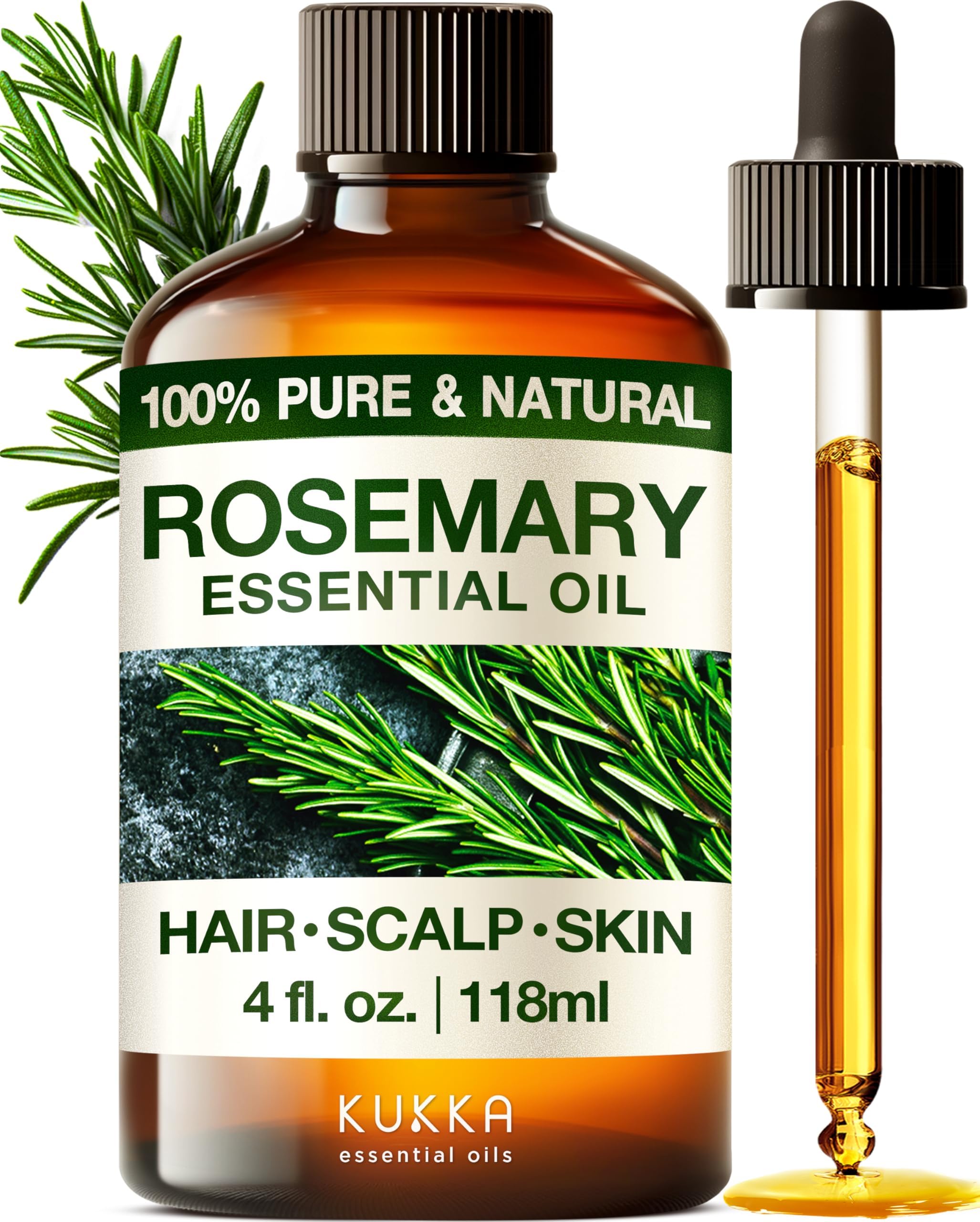 Amazon.com: Kukka Rosemary Oil for Hair - 100% Natural Rosemary Hair ...