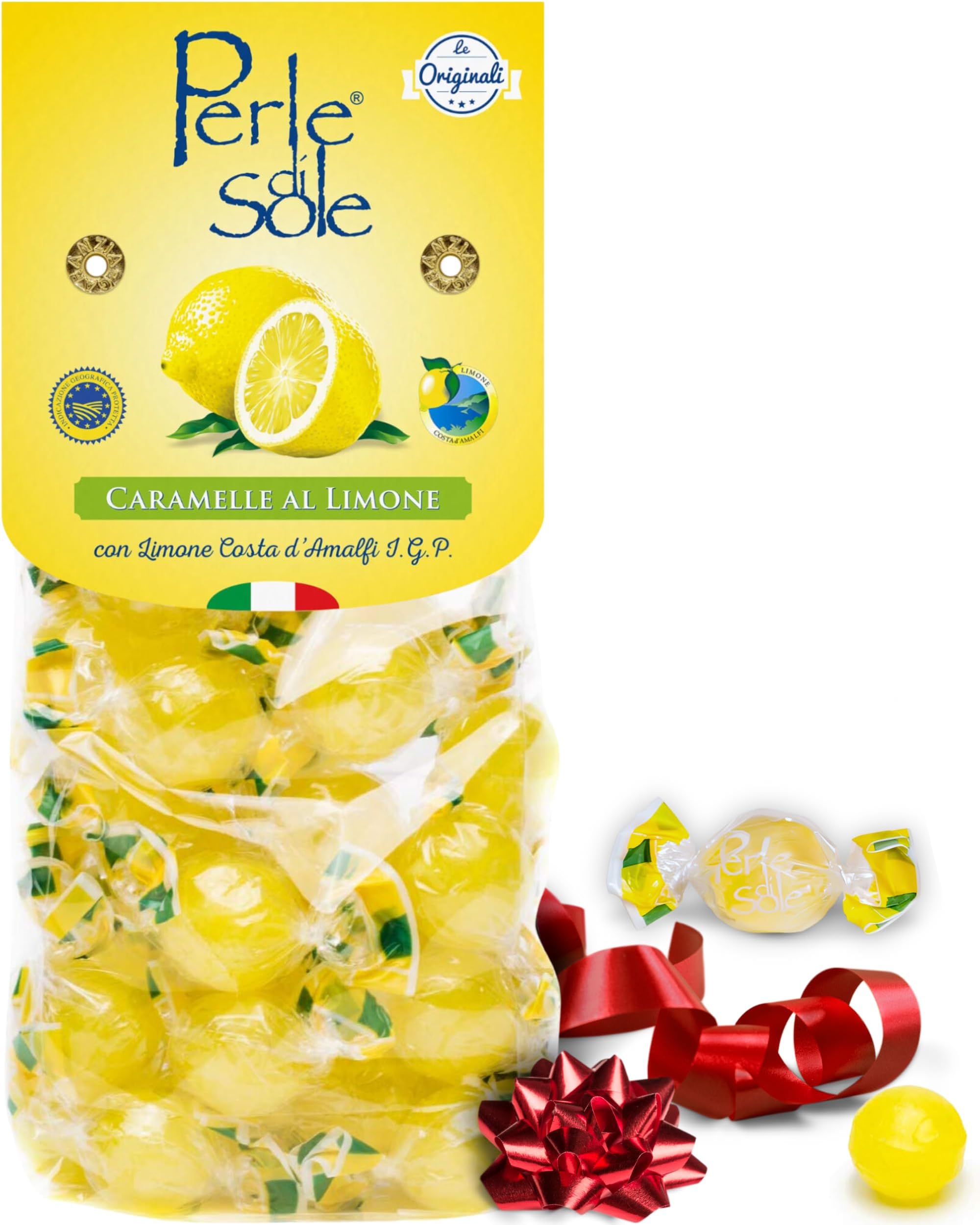 Amazon.com : Perle di Sole Italian Lemon Drops Hard Candy Individually ...
