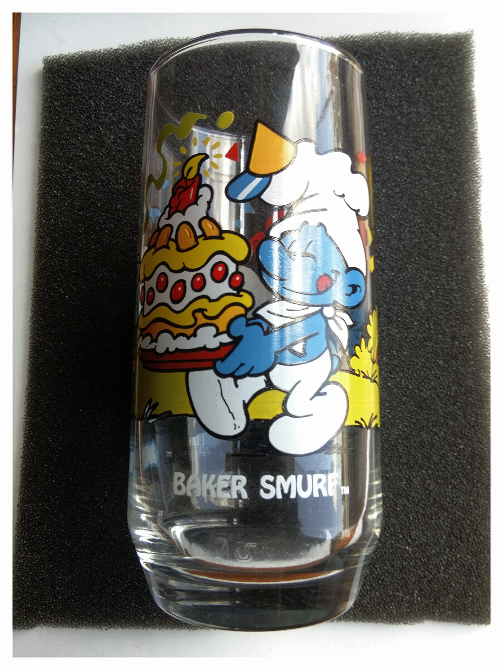 Baker Smurf Drinking Glass Smurf Character Glass – Treasures Under