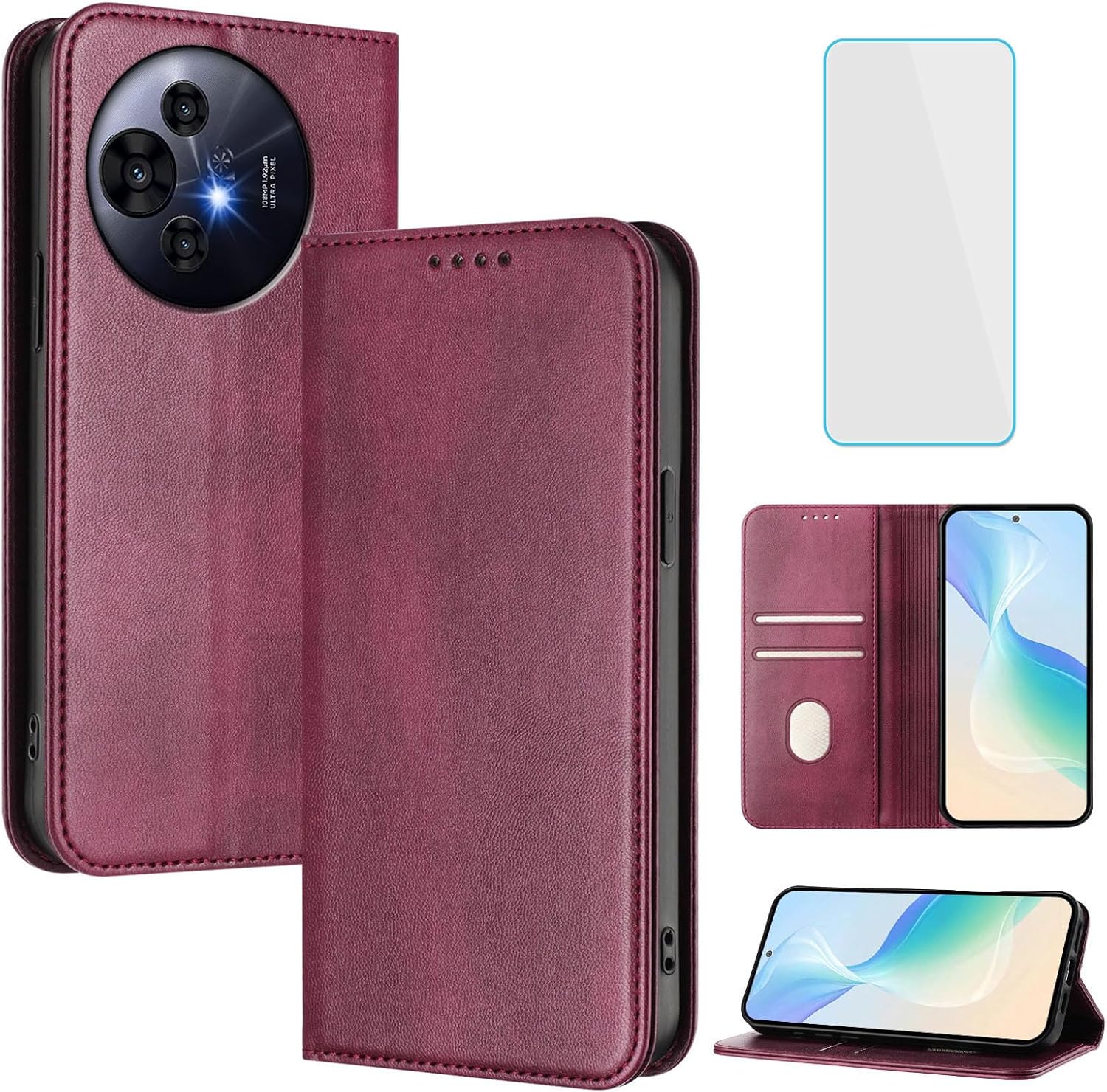 OUEAYIEN for TCL 60 XE Nxtpaper 5G Phone Case Wallet with Screen ...