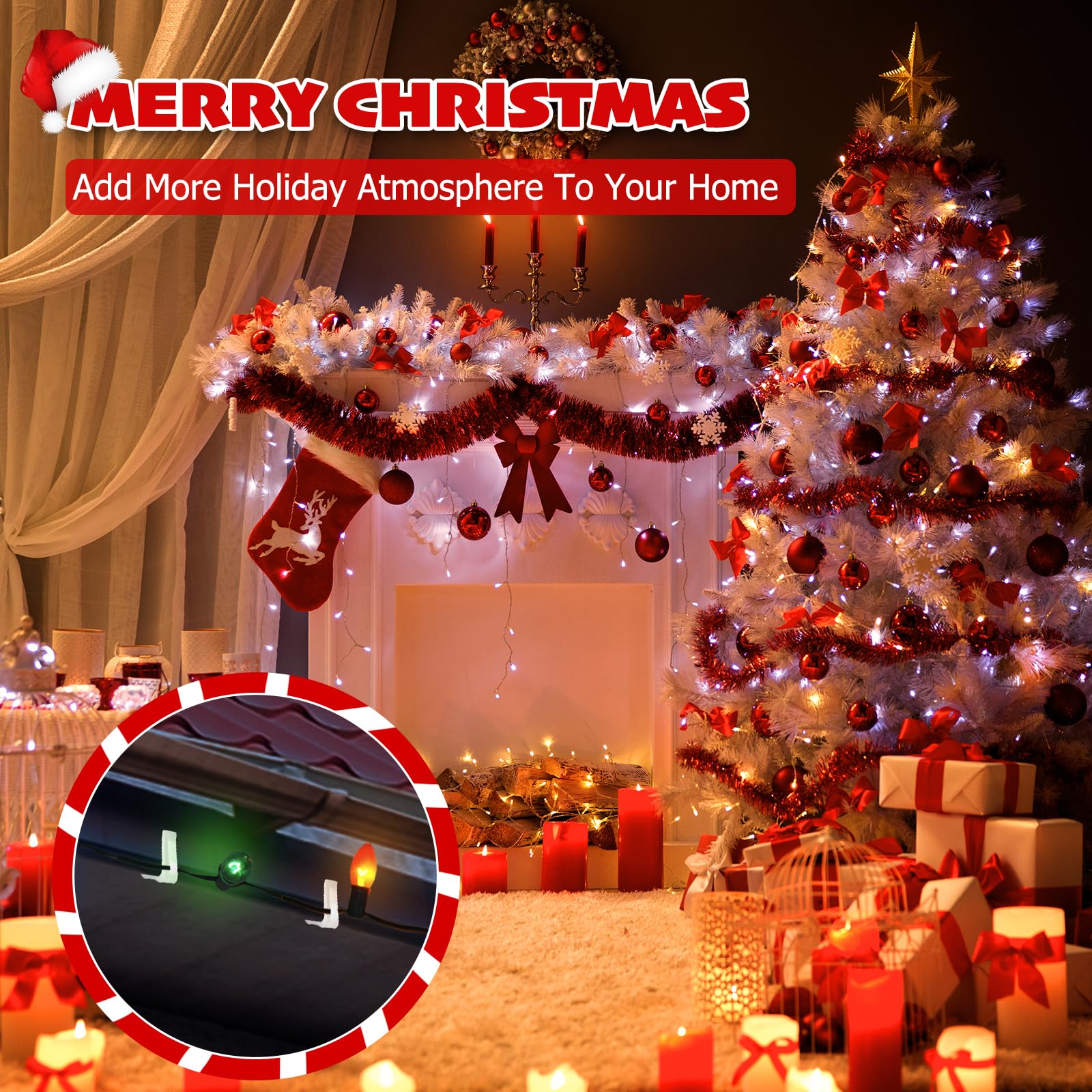 Snapklik.com : Christmas Light Hanger Clips For Fascia Board, Deck ...
