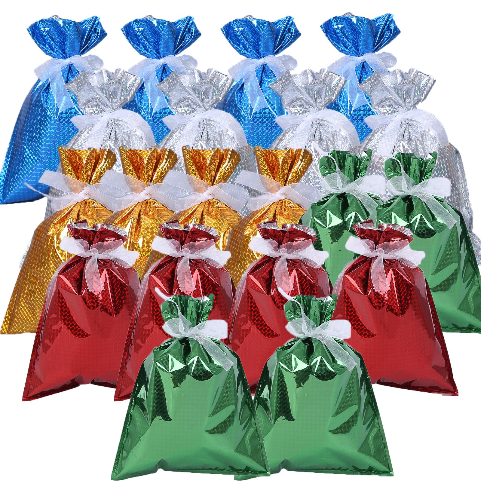 20 Pcs Gift Bags, Christmas Drawstring Gift Bags, Multipack Drawstring ...
