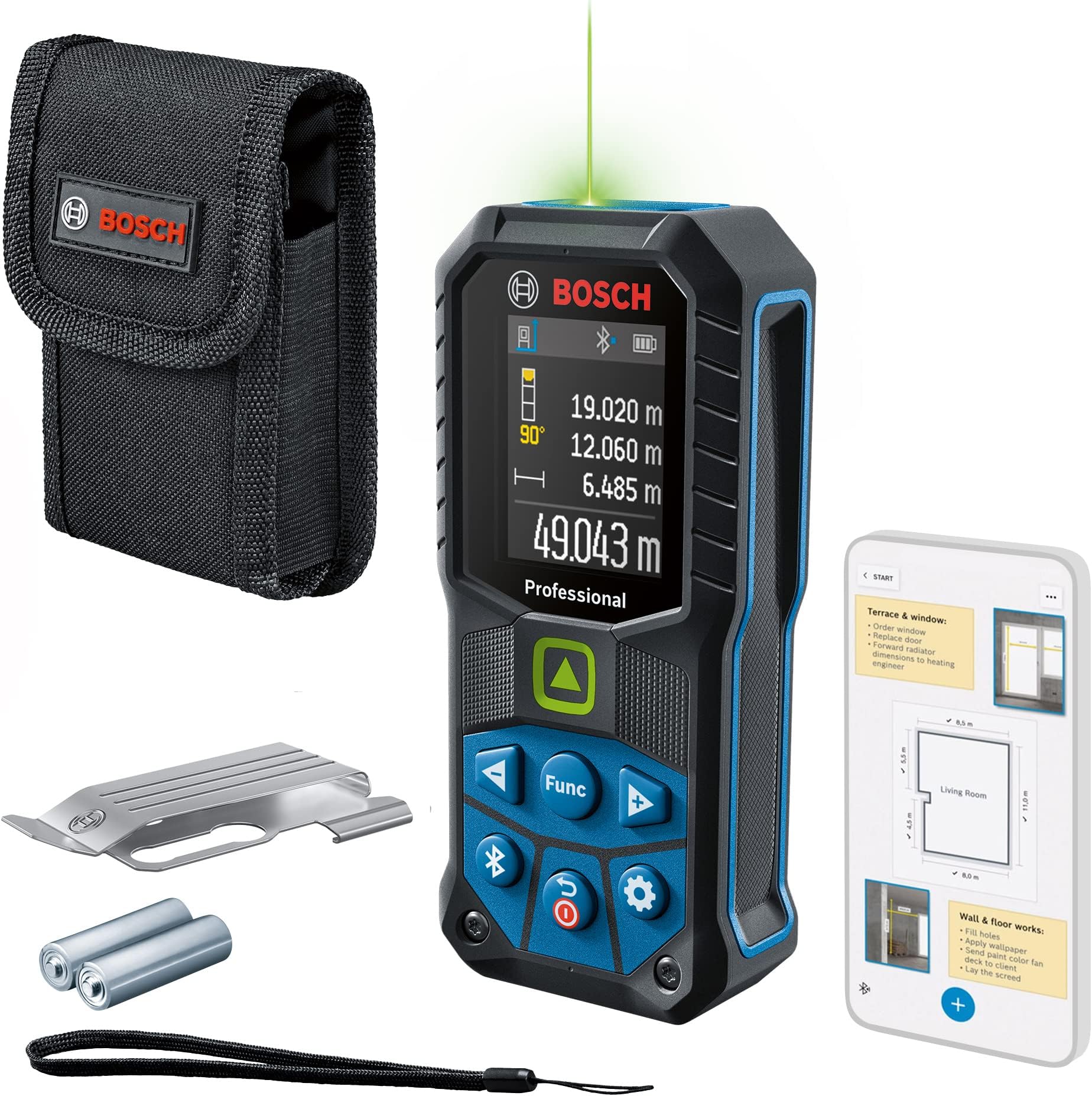Bosch Professional Metro Laser Distanziometro Laser GLM 40 (con ...
