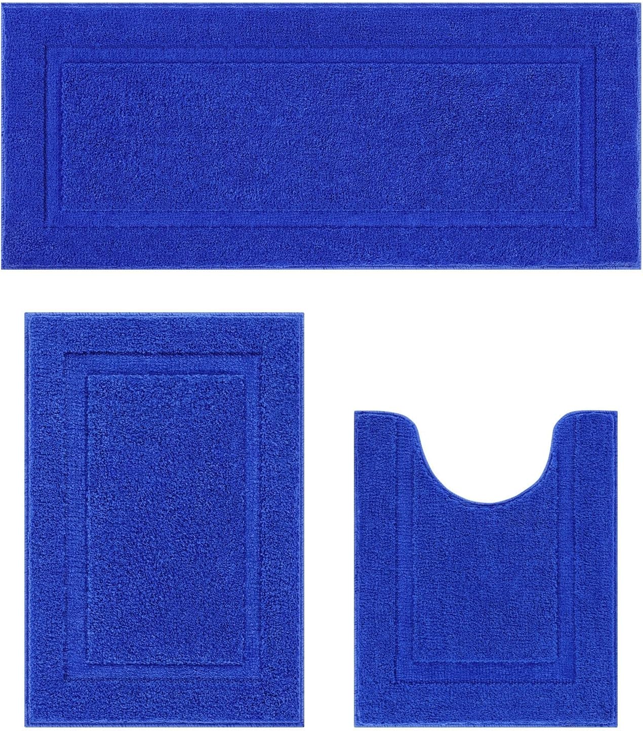 Amazon.com: SHACOS Soft Fluffy Bathroom Runner Rugs Set of 3 Bath Mats ...