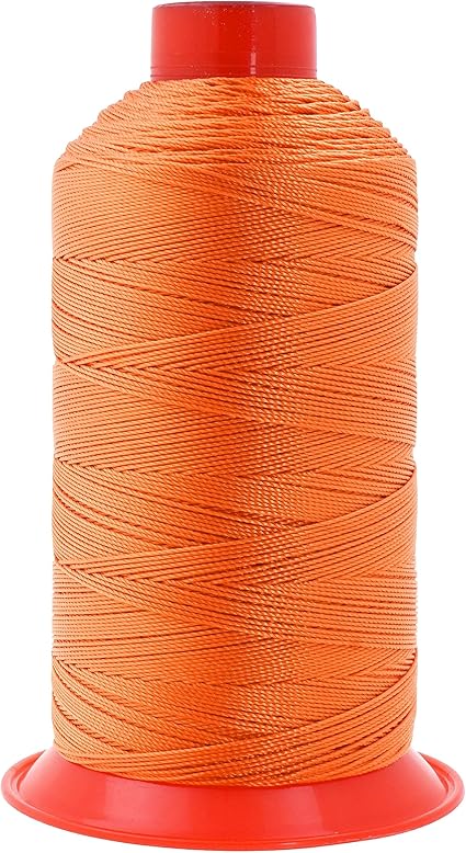 Amazon.com: Mandala Crafts Bonded Nylon Thread Orange Heavy Duty Sewing ...