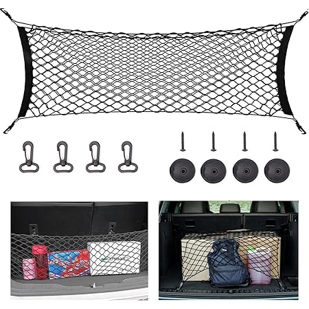 Amazon.com: Rear Cargo Net, Ideapro Bungee Car Elastic Netting Carrier ...