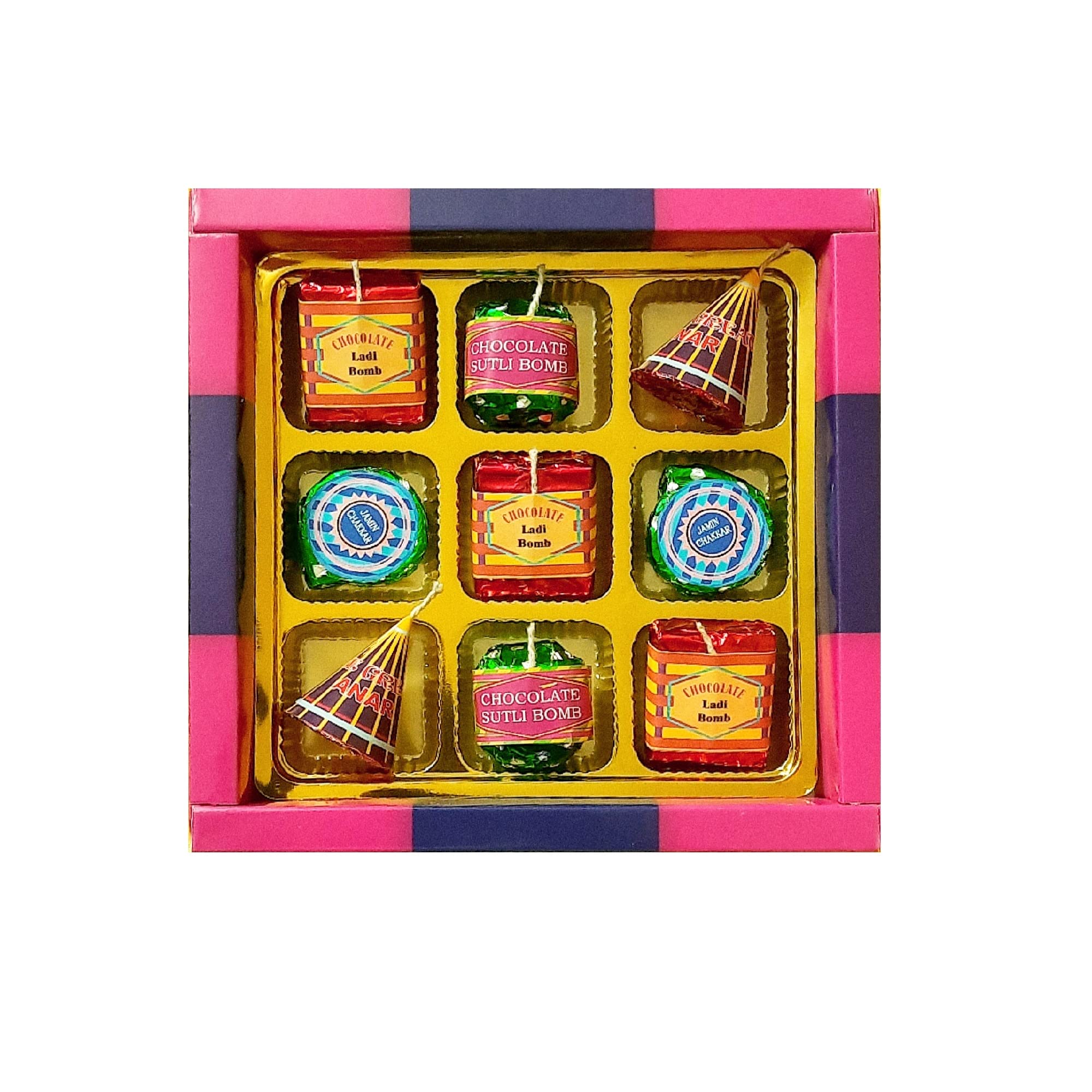 Buy Choco Wonderz Diwali Cracker Chocolate Gift Pack-9 Pcs Cracker ...