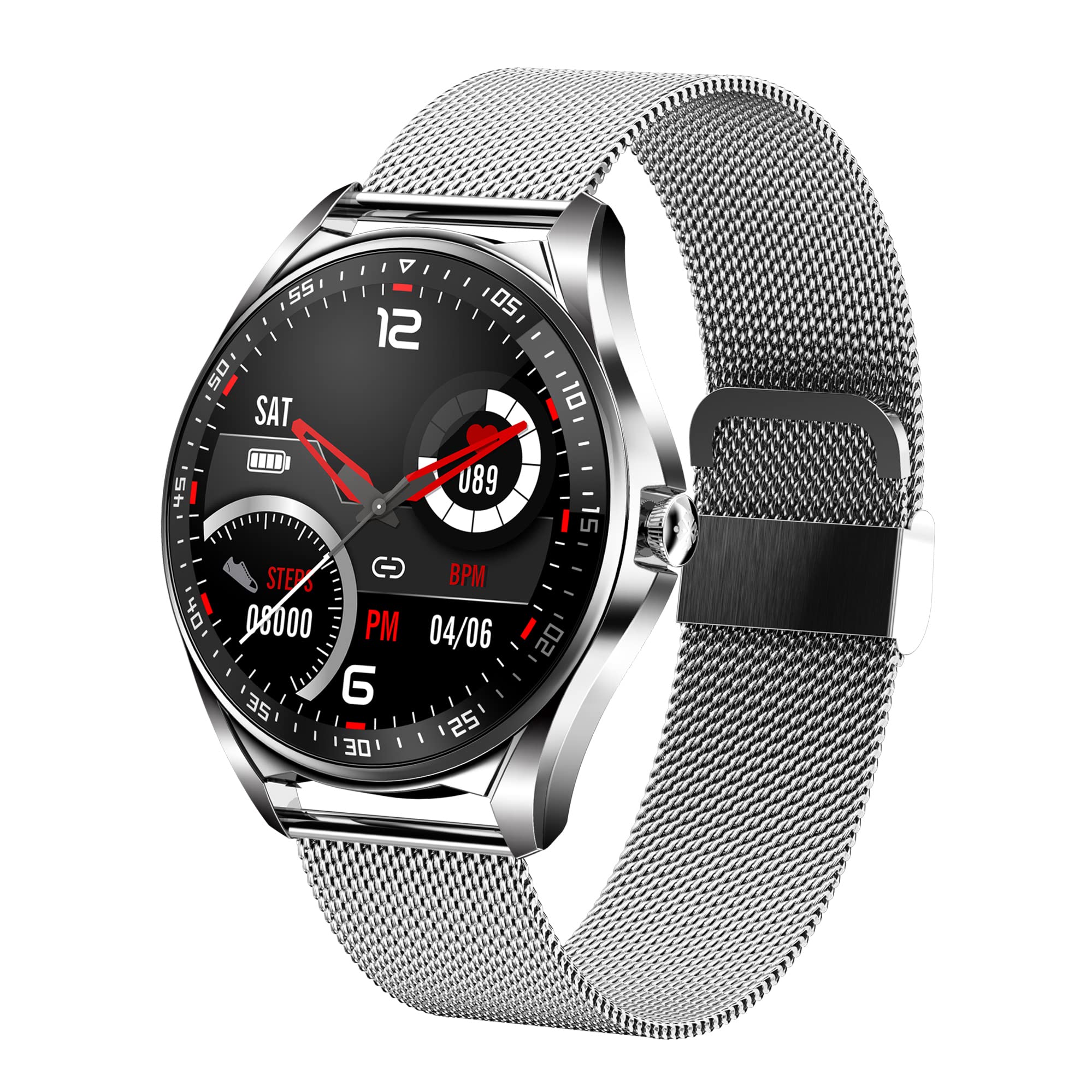 MOKCF High End Men Business Smart Watch, 1.28 Inch Full Touch Screen ...