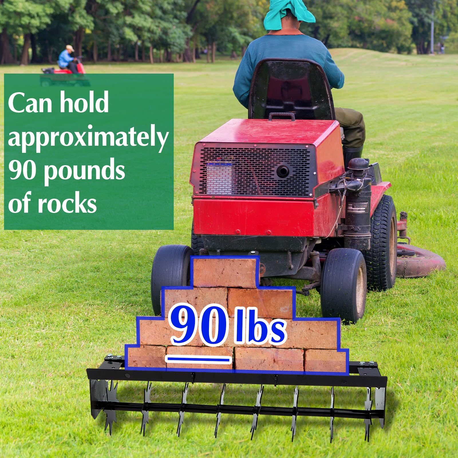 Snapklik.com : Lasnten 32 Inch Tow Behind Spike Aerator Soil Penetrator ...