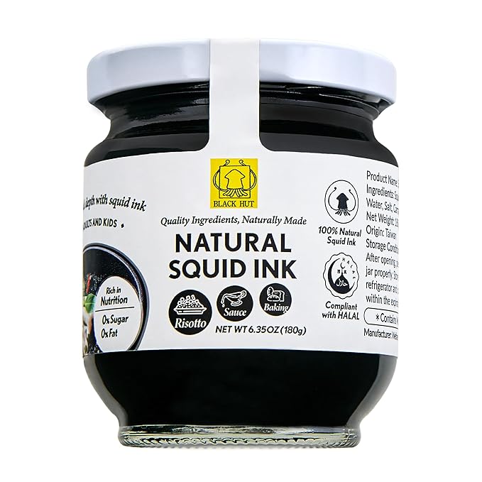 Amazon.com: (6.4OZ / 180g) Black Hut Squid Ink, Food Coloring Tinta ...