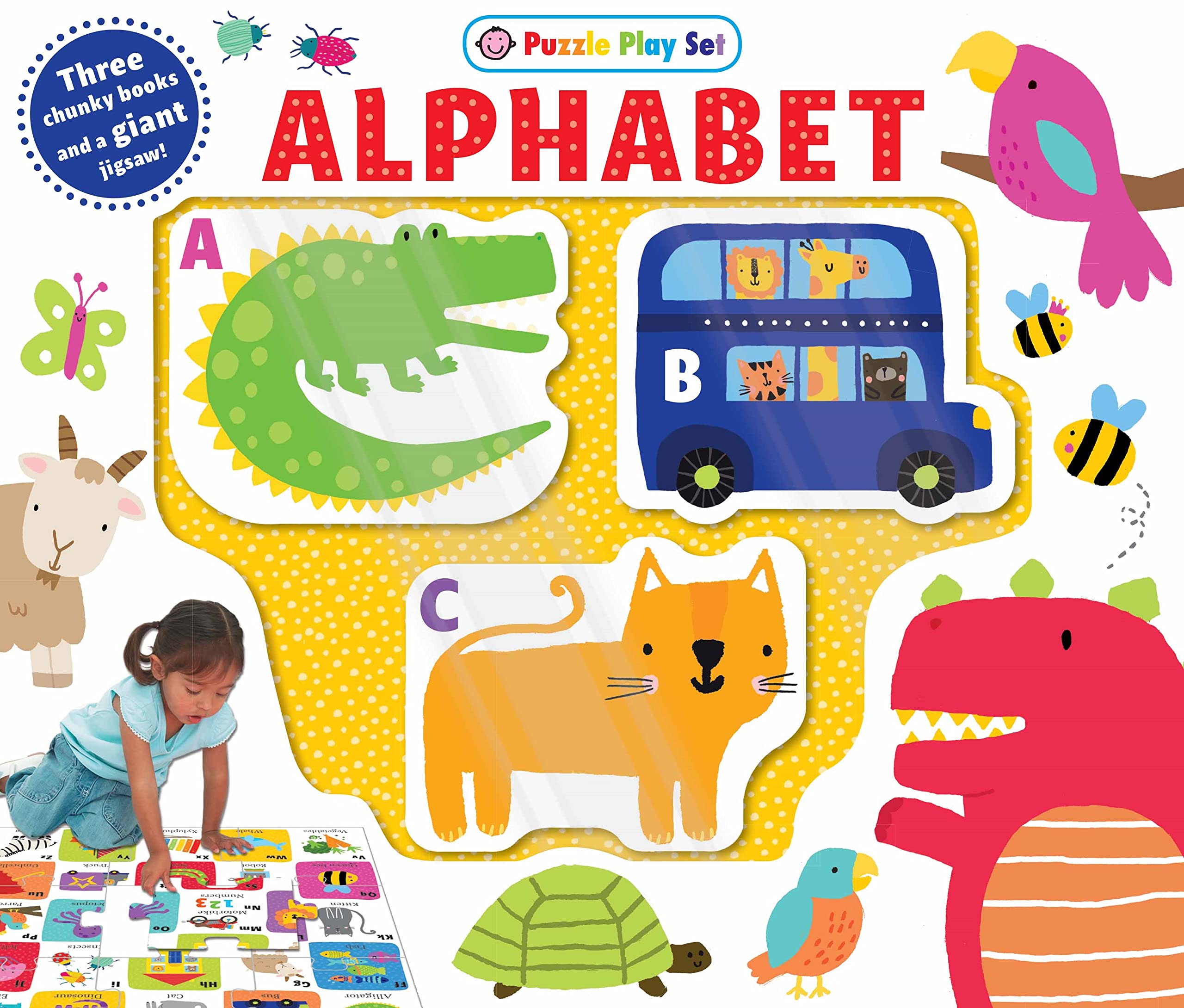 Amazon.com: Puzzle Play Set: ALPHABET: Three Chunky Books and a Giant ...