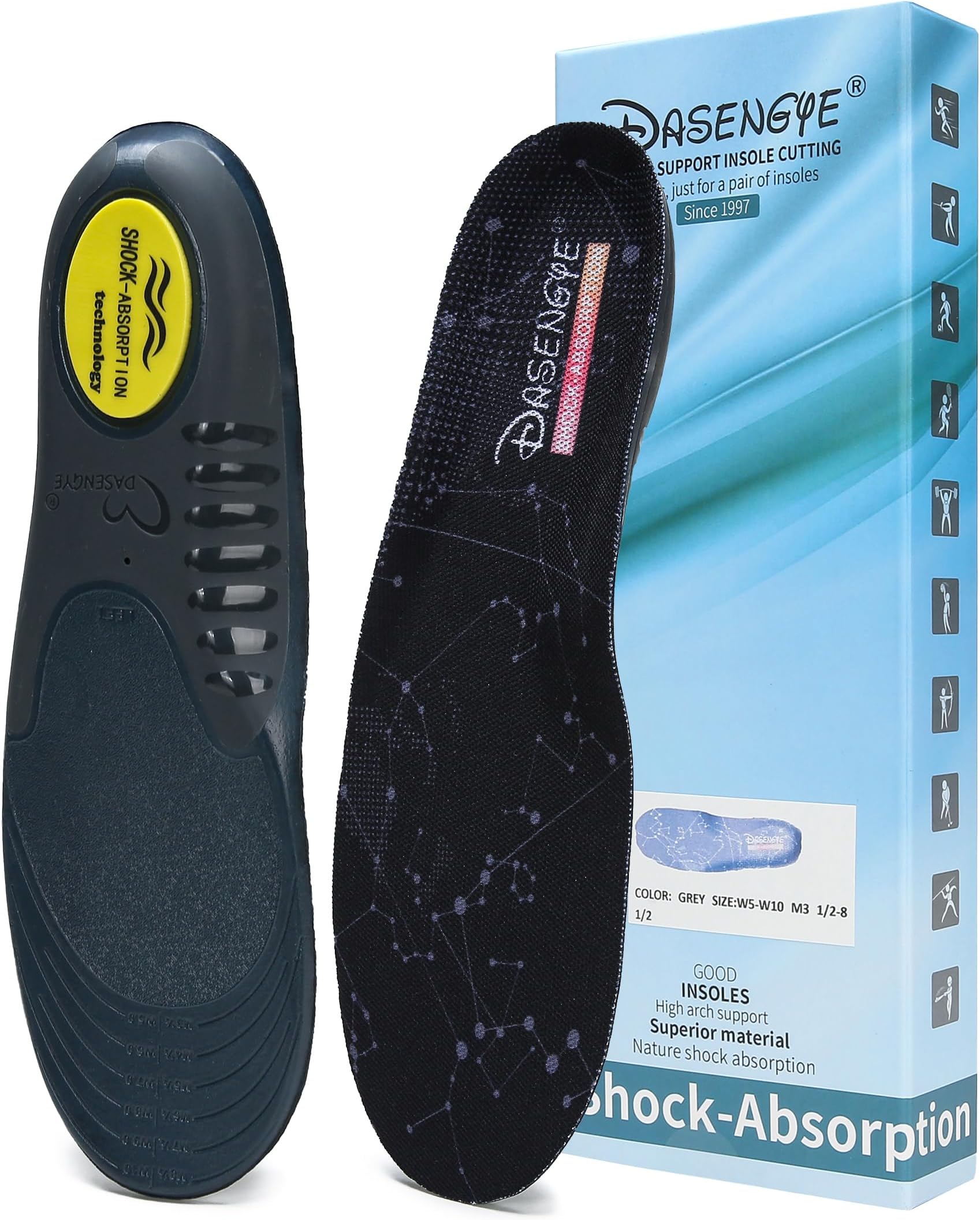 Amazon.com: Plantar Fasciitis Insoles Feet Pain Relief Orthopedic Arch ...