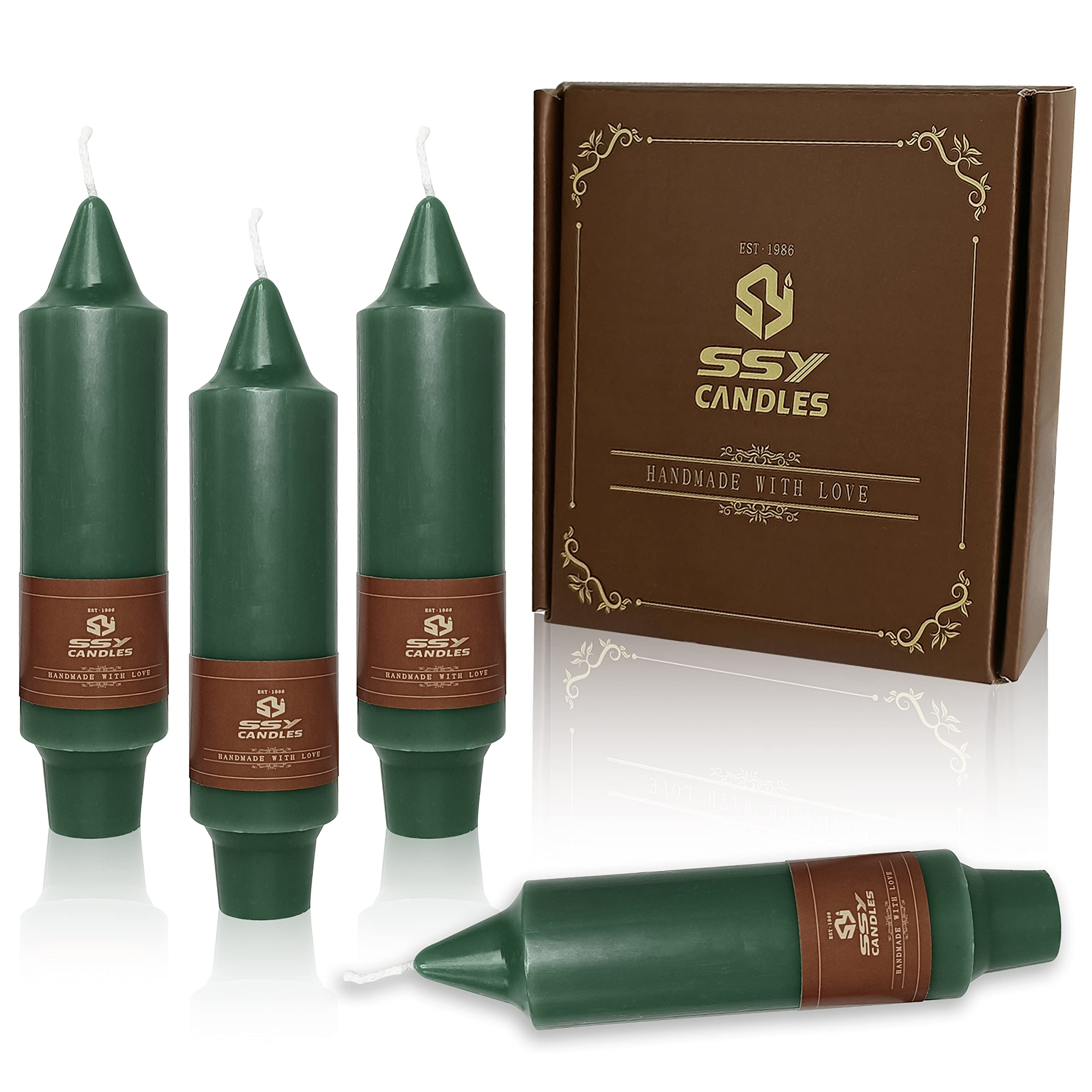 Amazon.com: Dripless Taper Candles Handemade Tapered Candles 5 Inch ...