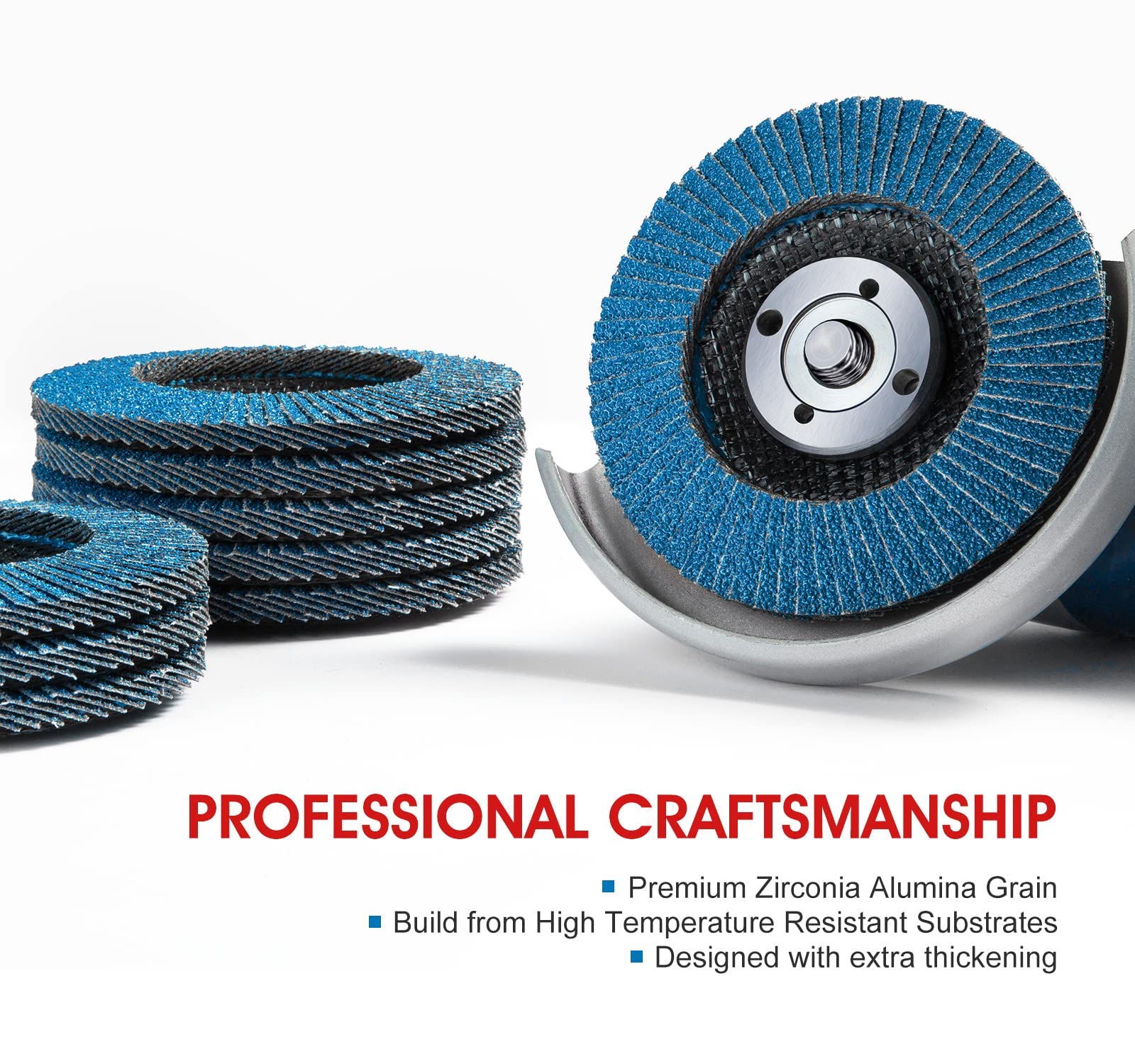 Snapklik.com : S SATC Flap Discs 4-1/2 Inch 40 Grit Zirconia Grinding ...