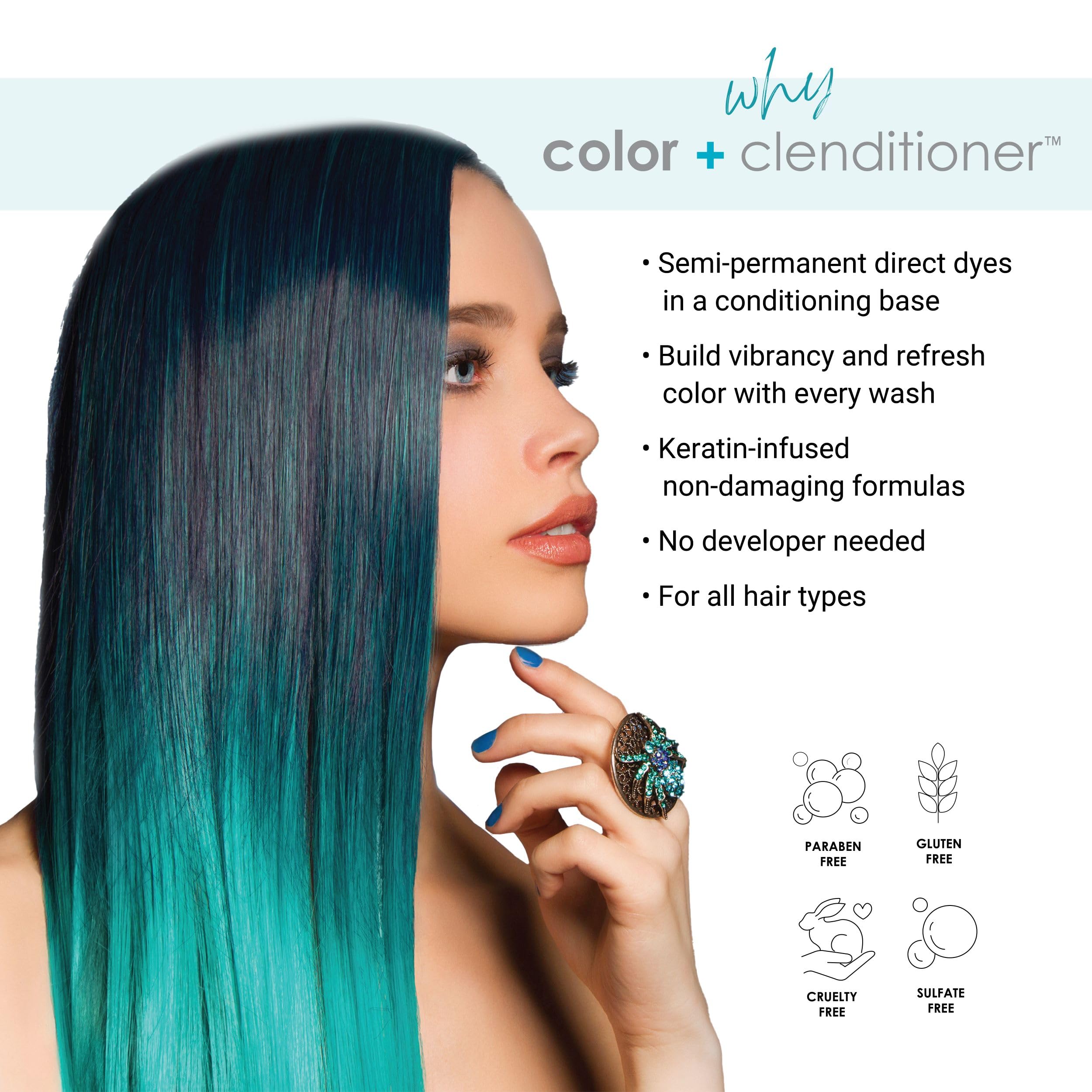 Snapklik.com : Keracolor Clenditioner TEAL Hair Dye - Semi Permanent ...