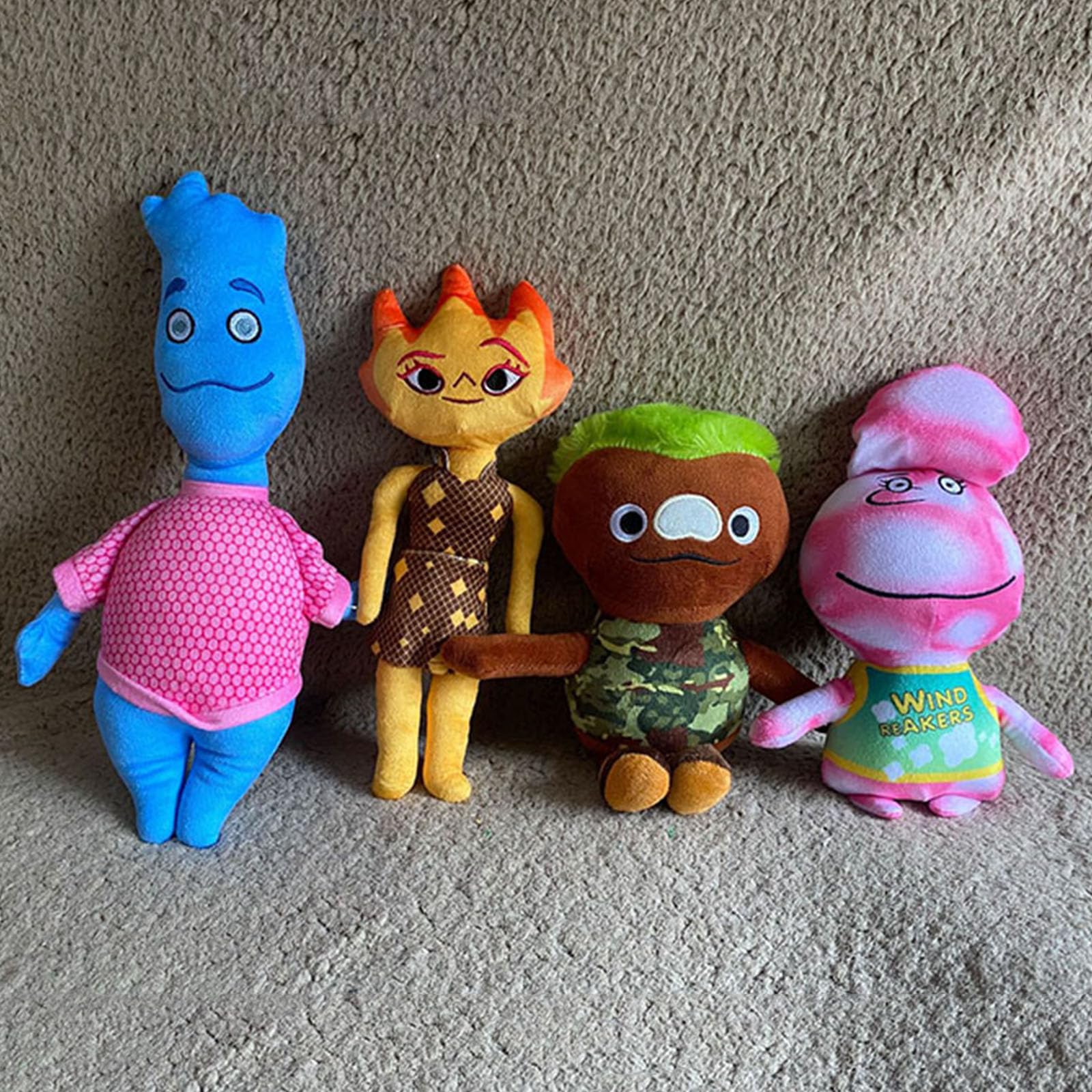 Snapklik.com : ZEYARUIBO Crazy Elemental City Plush Toys Set, 4pcs Wind ...