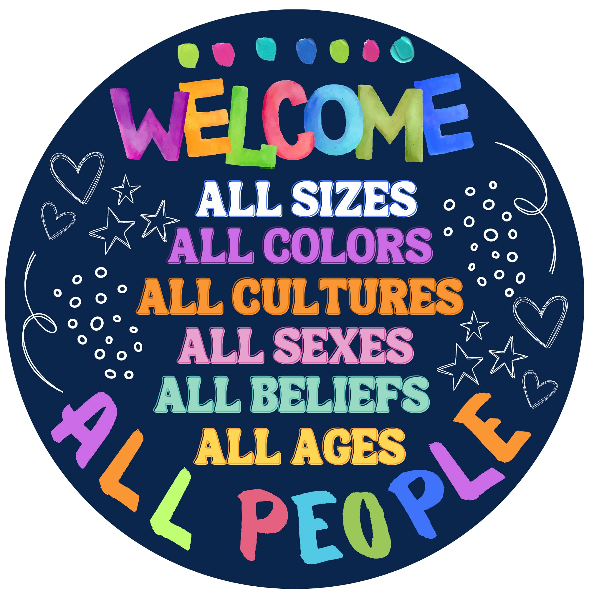 Amazon.com: Welcome All People Magnet, Decal for Car, Kitchen ...