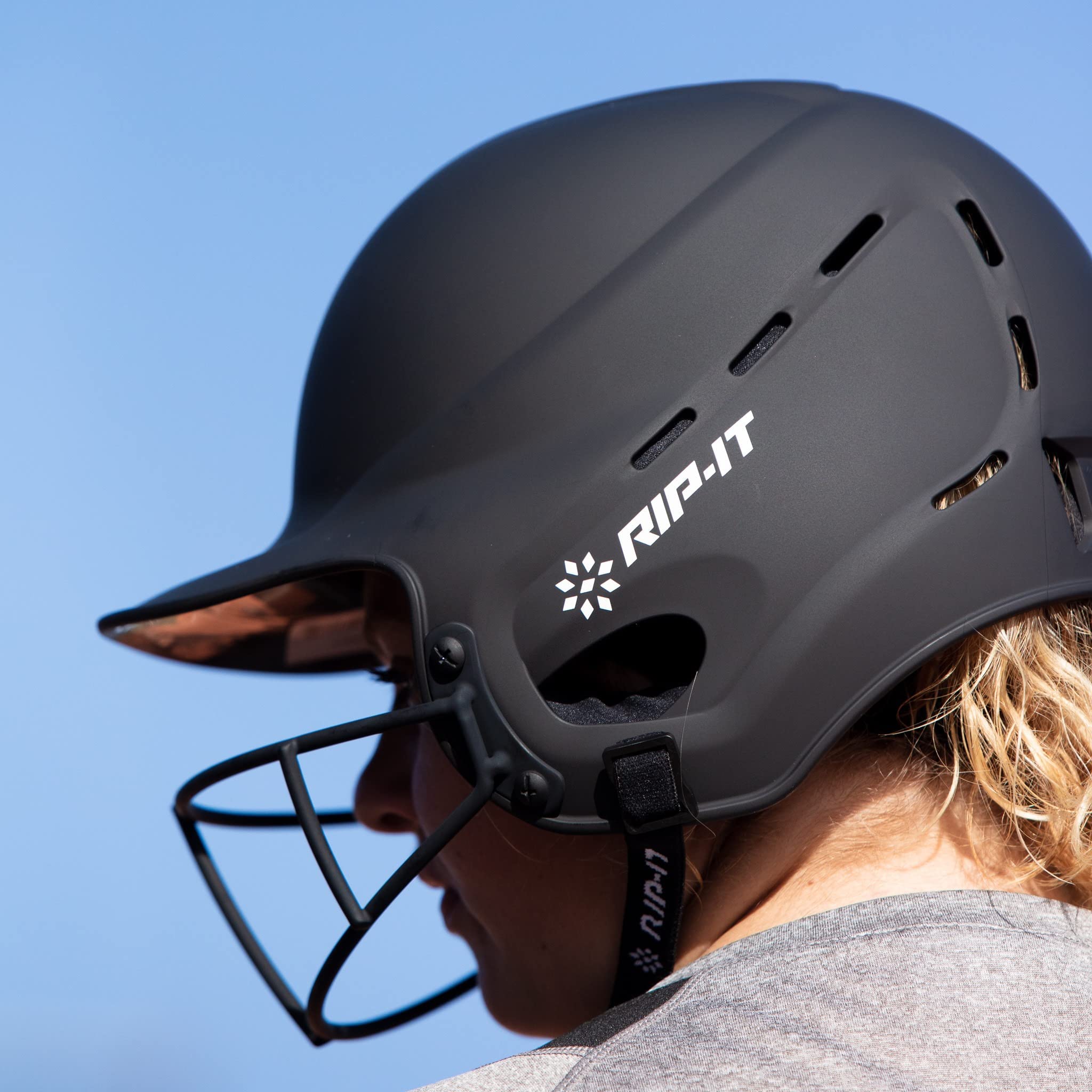 RIP-IT | Vision Pro Softball Batting Helmet with Face Mask | Matte ...