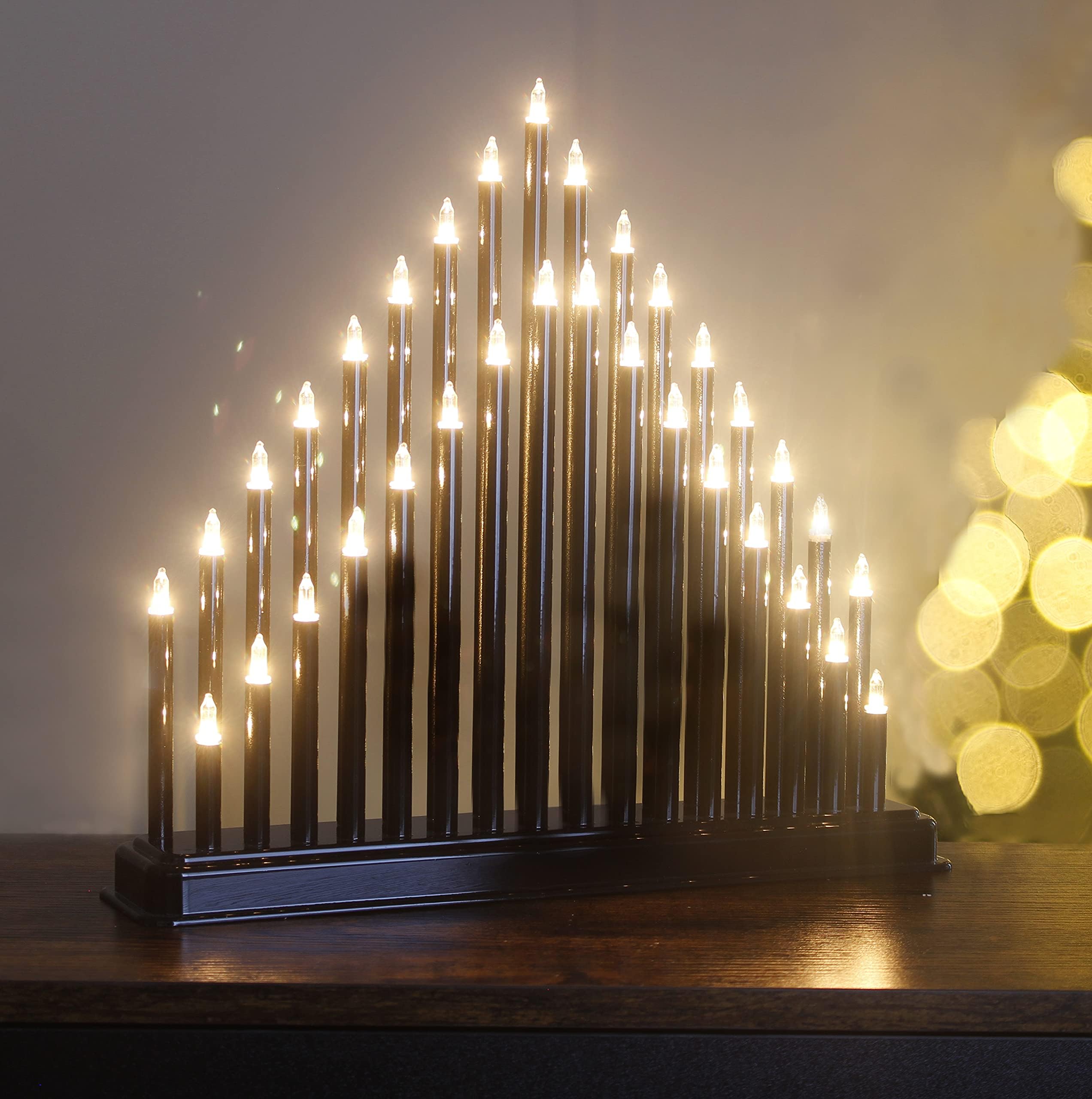 SA Products Christmas Silver Candle Bridge Tower – Set of 33 Led ...