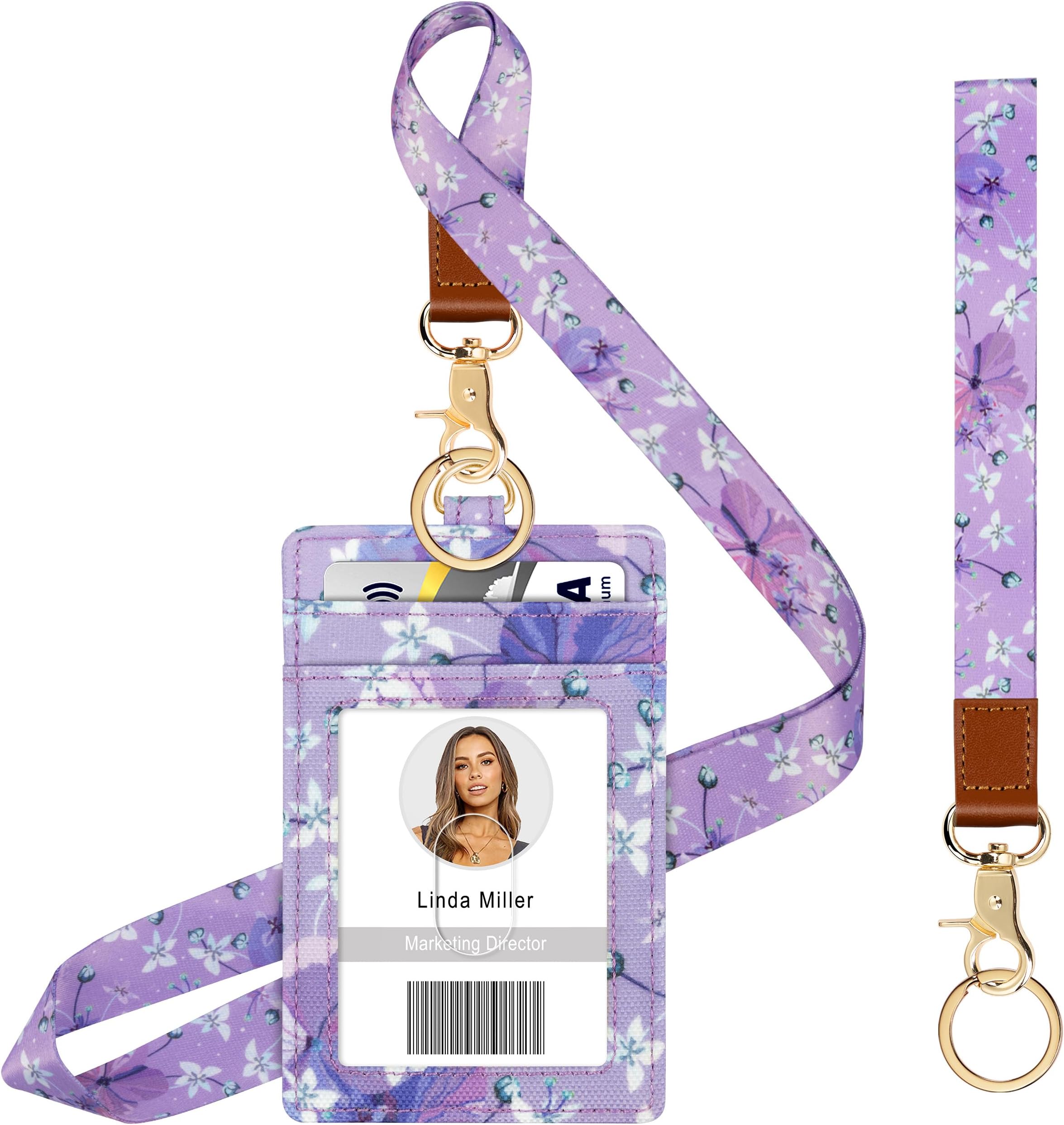 Amazon.com : Azrra ID Badge Holder with Lanyards, ID Badge Card Holder ...